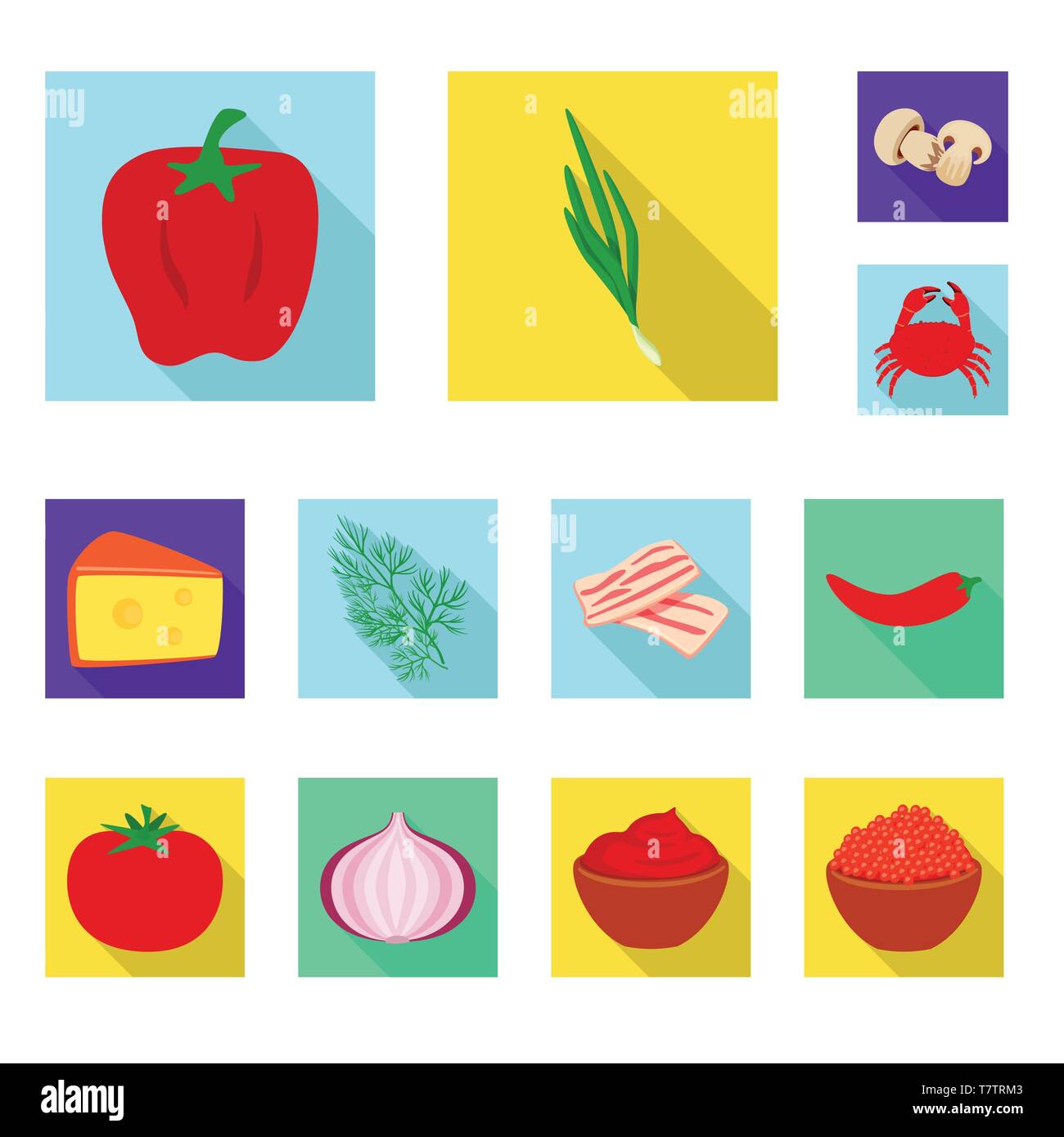 Vector design of taste and product logo. Set of taste and cooking stock ...