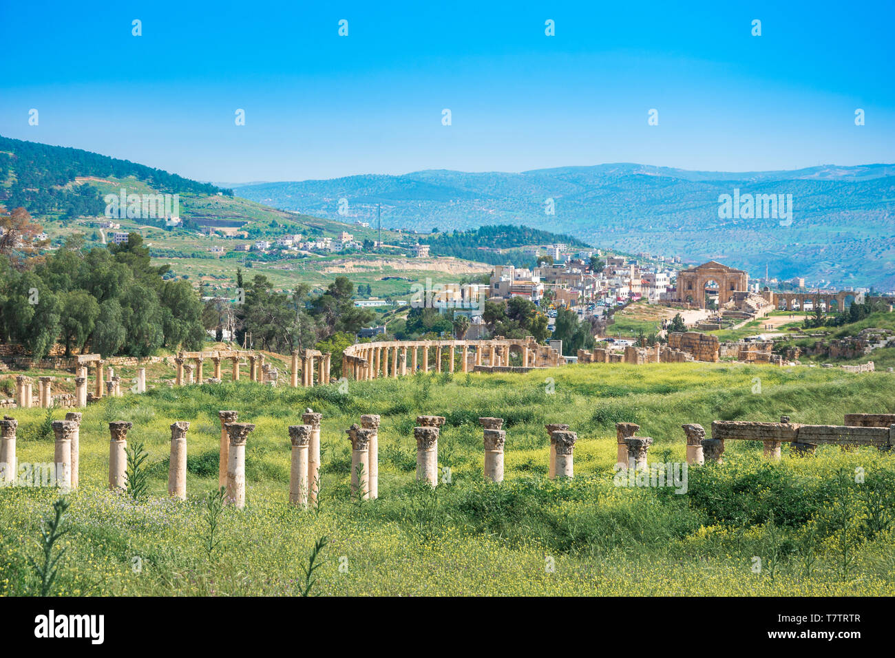Ancient and roman ruins of Jerash (Gerasa), Jordan Stock Photo - Alamy