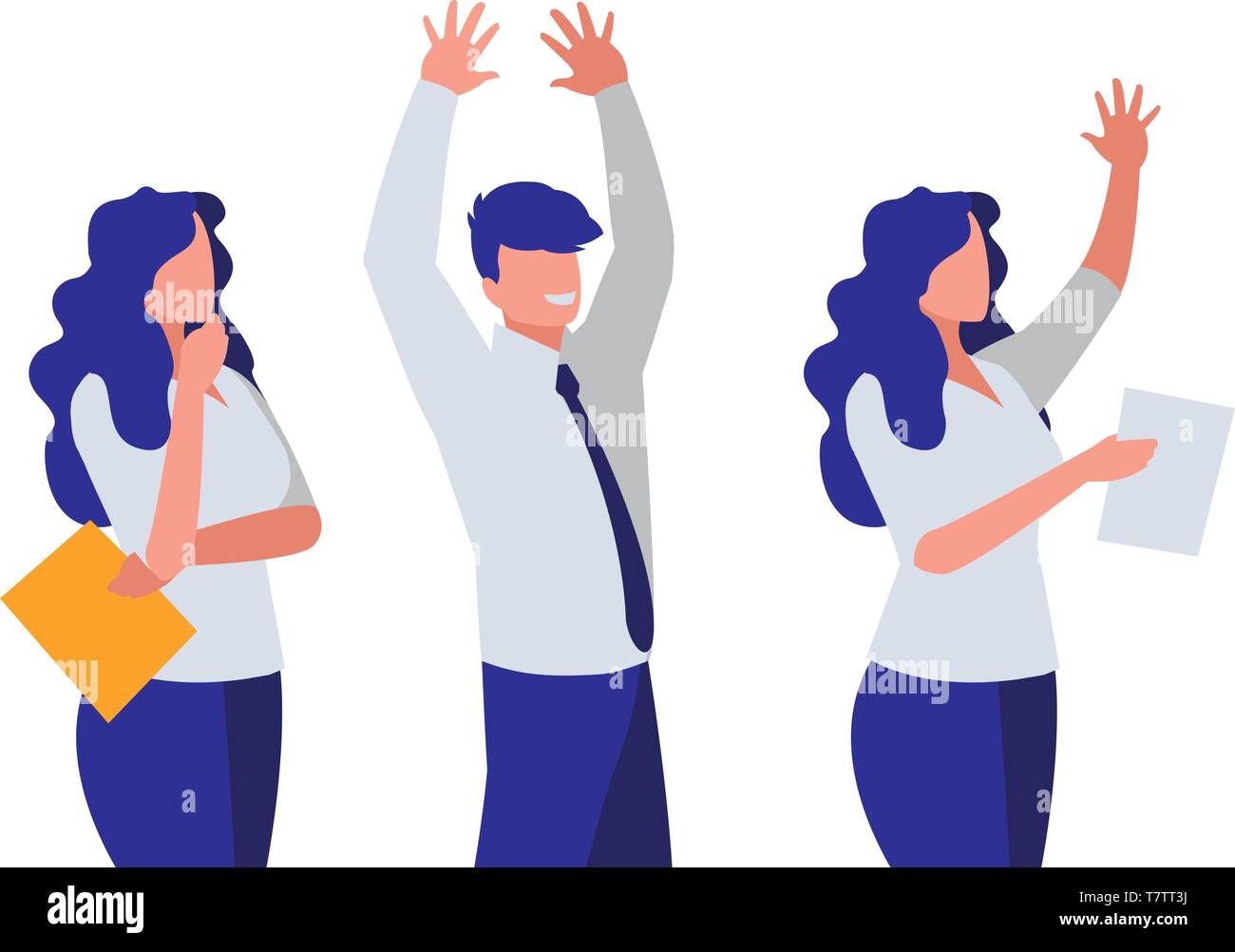 business people teamwork characters vector illustration design Stock ...