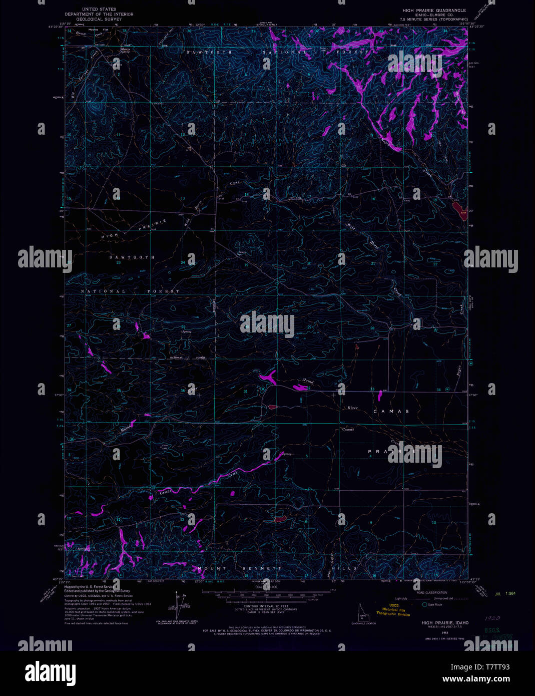 High prairie map hi-res stock photography and images - Alamy