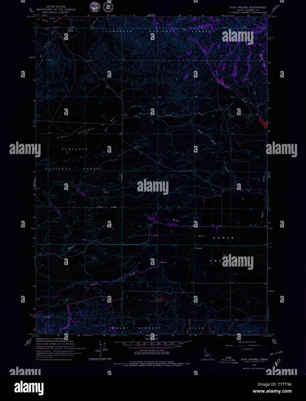 High prairie map hi-res stock photography and images - Alamy
