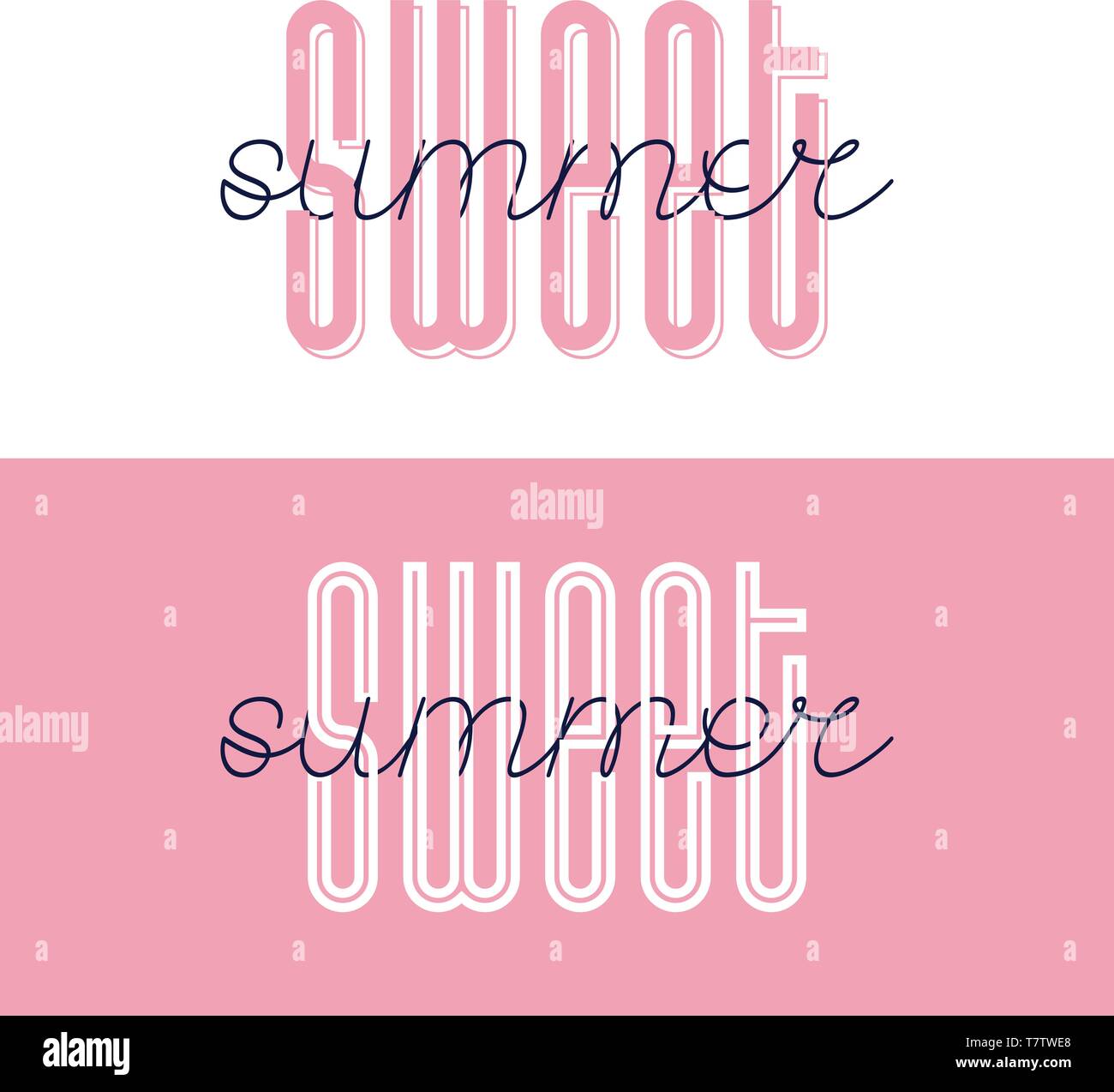 Sweet summer font lettering. Sweet Summer typography vector design for ...