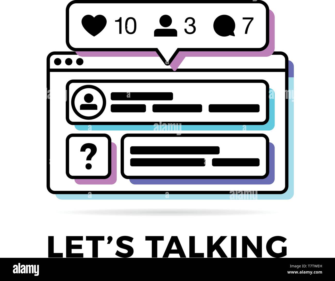 Lets talk word Stock Vector Images - Alamy