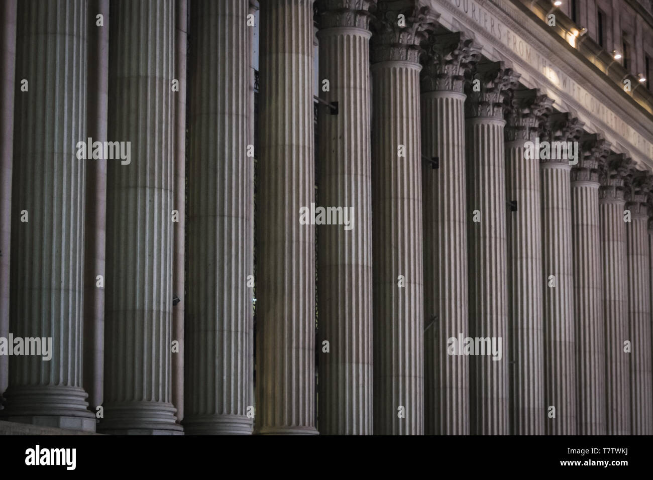 Columns of the facade of the old main entrance of the famous ...