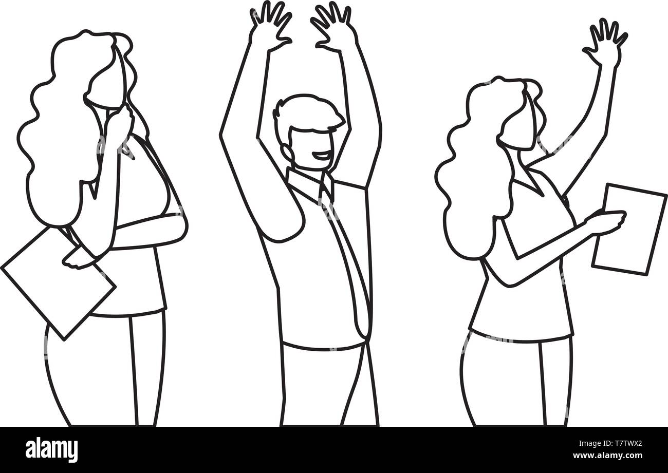 business people teamwork characters vector illustration design Stock ...