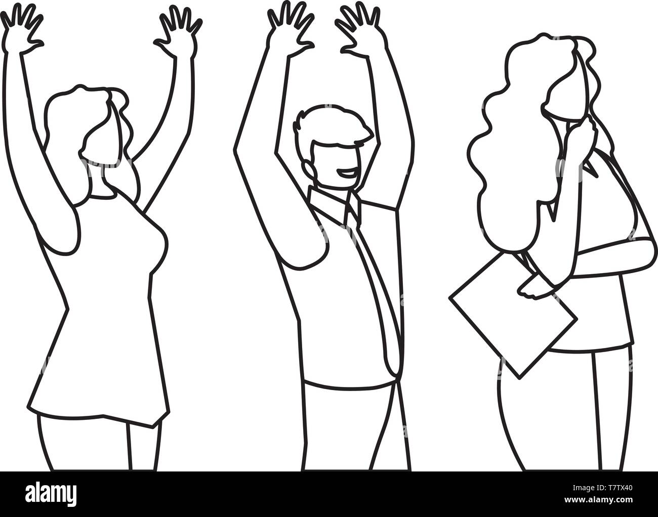 business people teamwork characters vector illustration design Stock ...