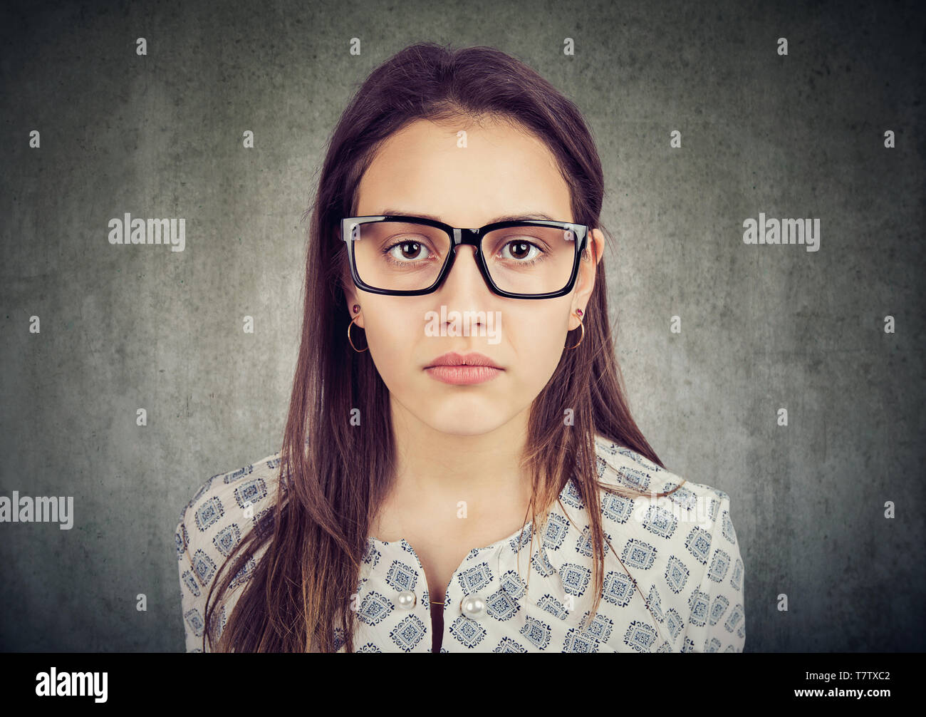 Beautiful nerd girl glasses hi-res stock photography and images - Alamy