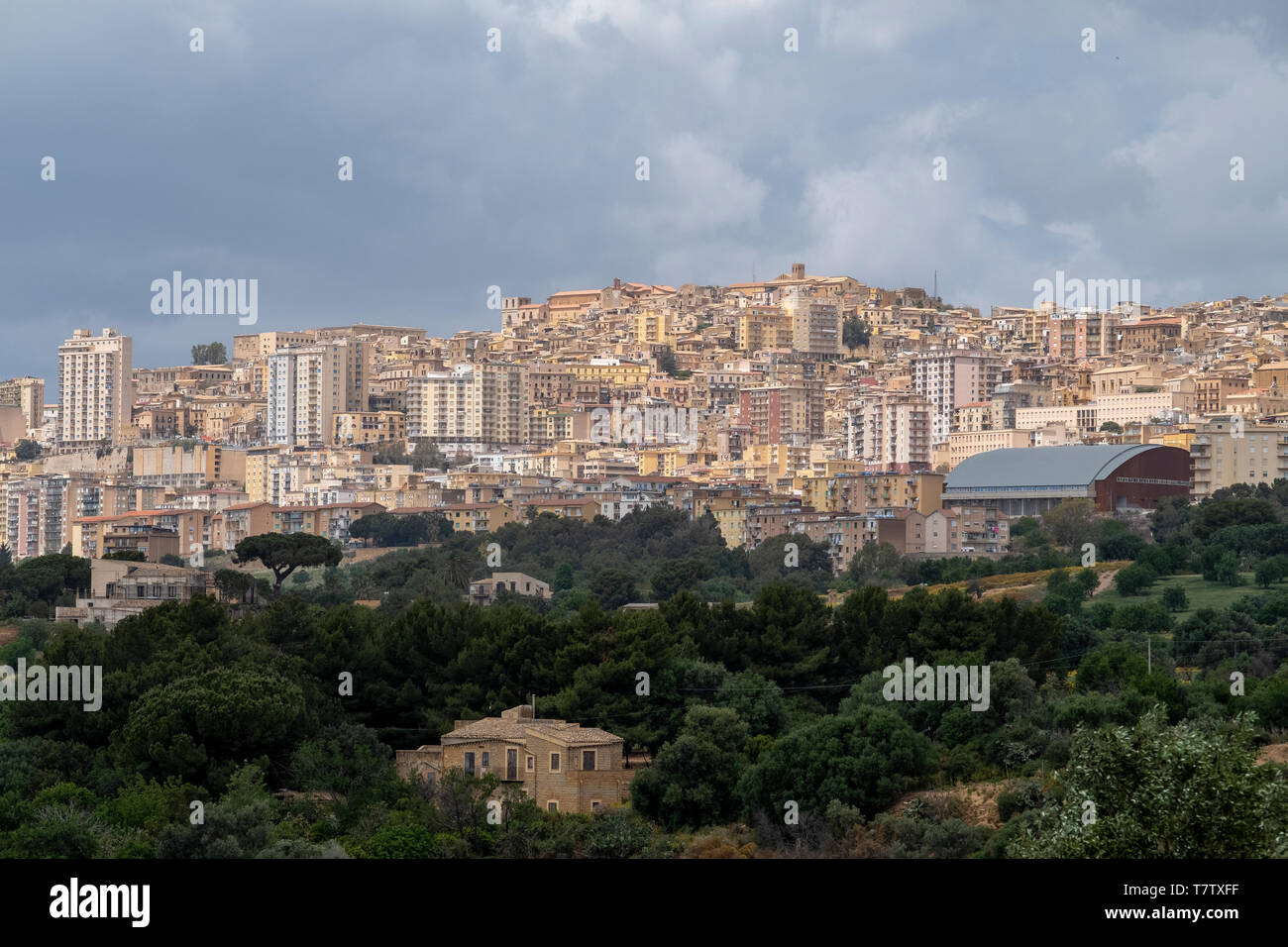 Valley of the Temples and the city of Agrigento, Sicily Stock Photo - Alamy
