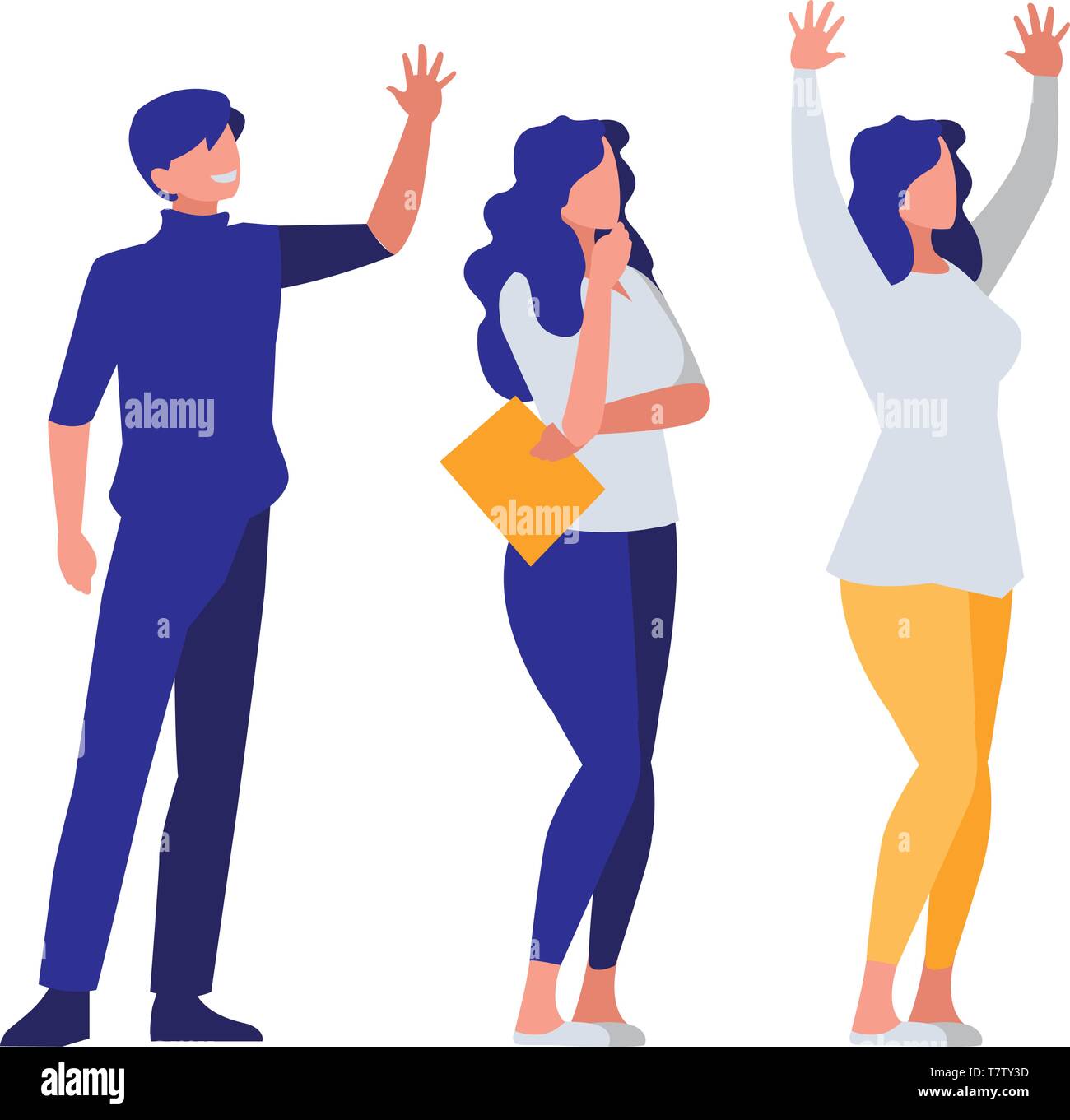 business people teamwork characters vector illustration design Stock ...