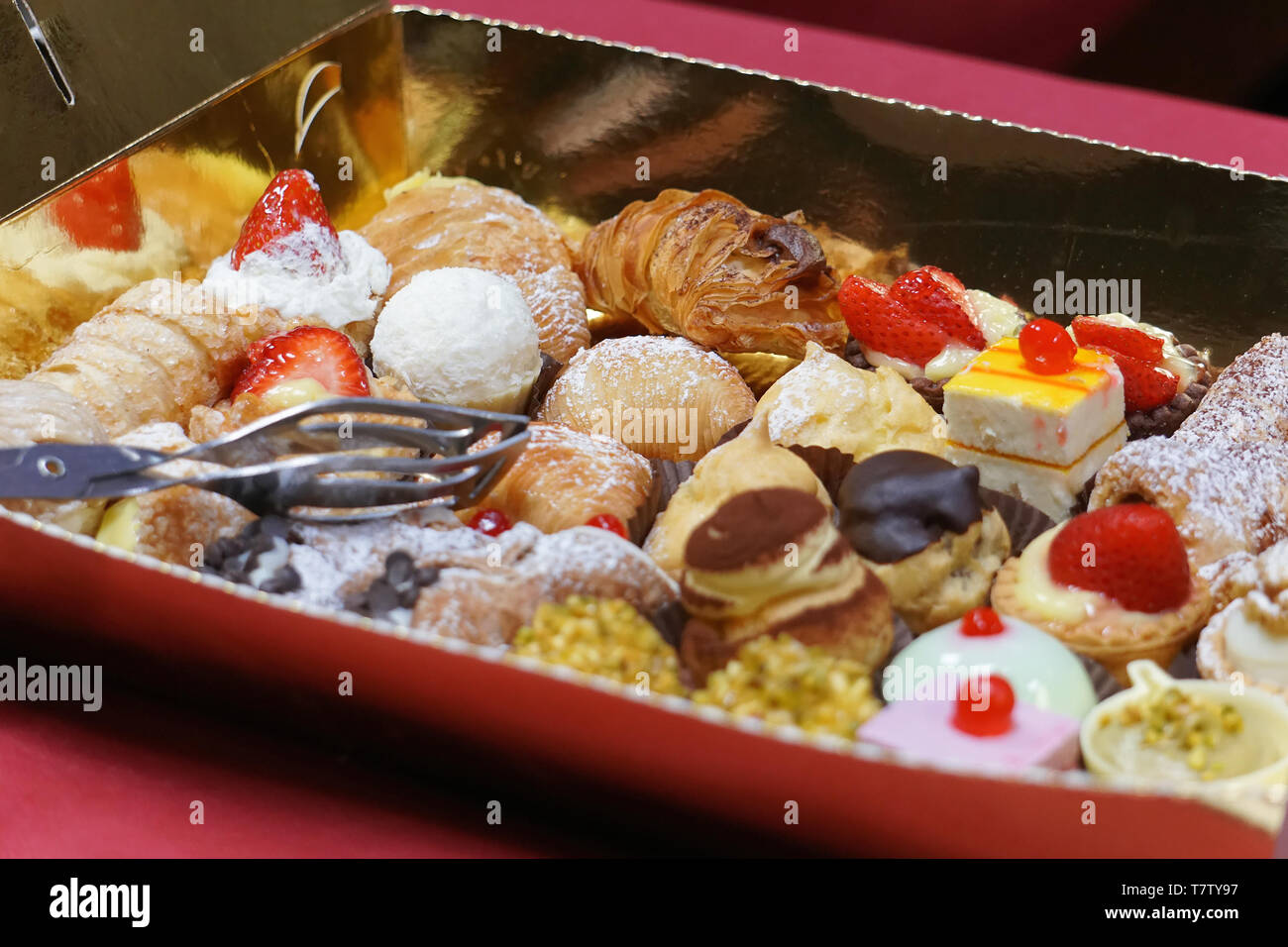 Delicious assortment gourmet pastries hi-res stock photography and ...