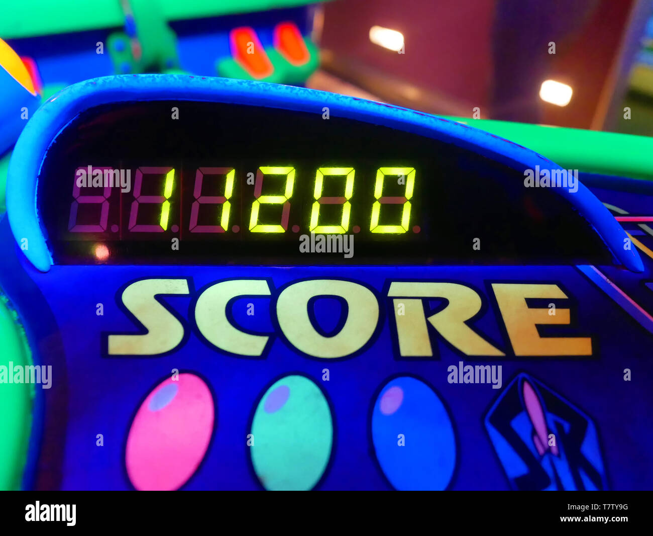 Score result display electronic game close up Stock Photo - Alamy