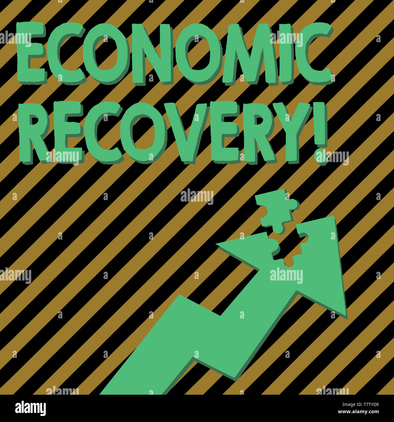 Conceptual hand writing showing Economic Recovery. Concept meaning rise ...