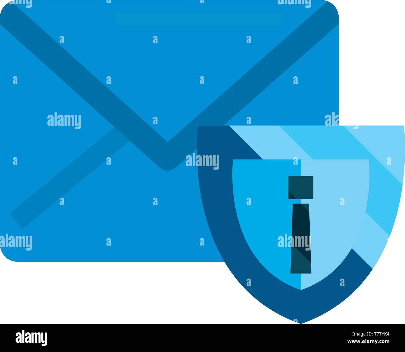 email shield protection cybersecurity data vector illustration Stock ...