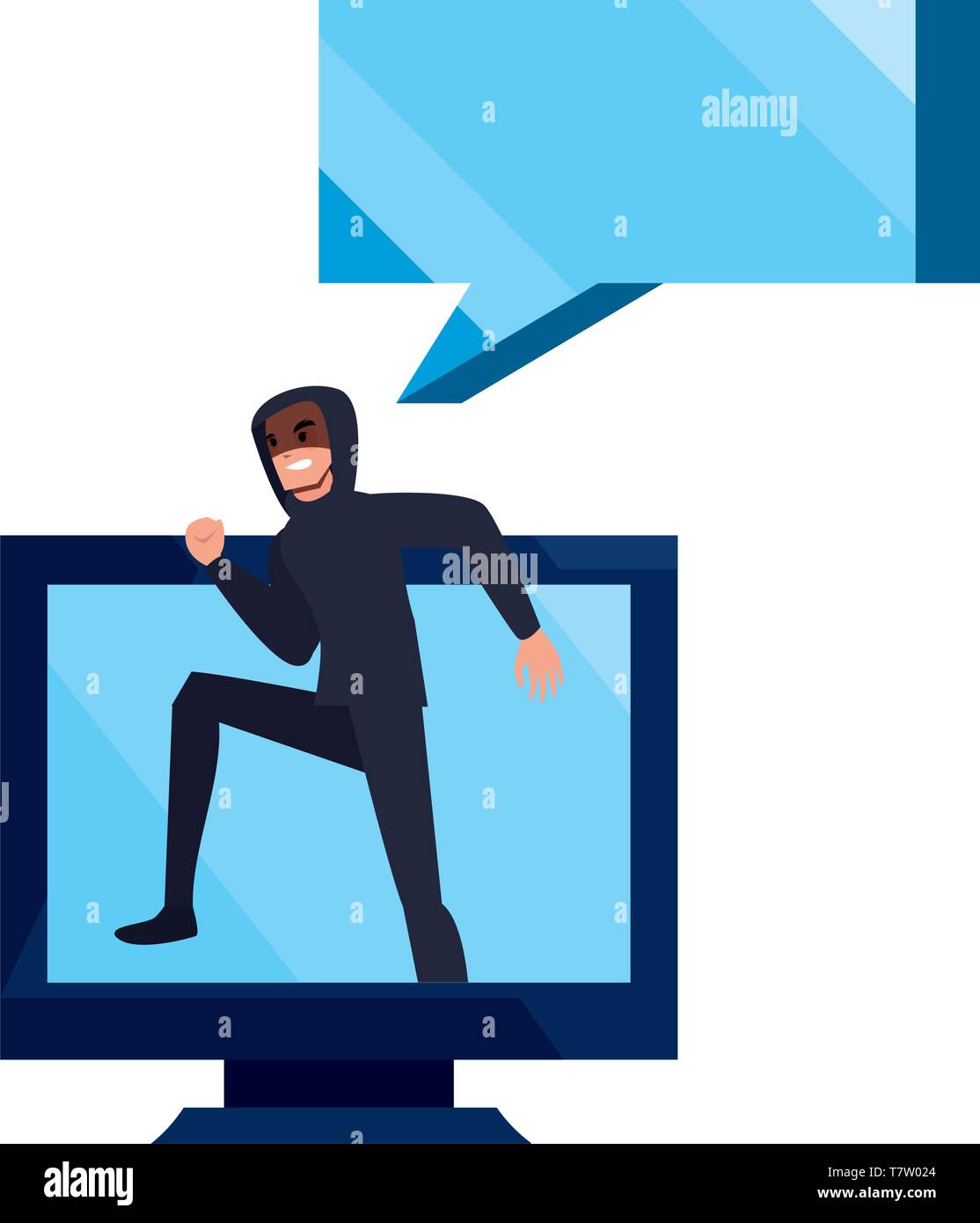 hacker talk computer message cybersecurity data protection vector ...