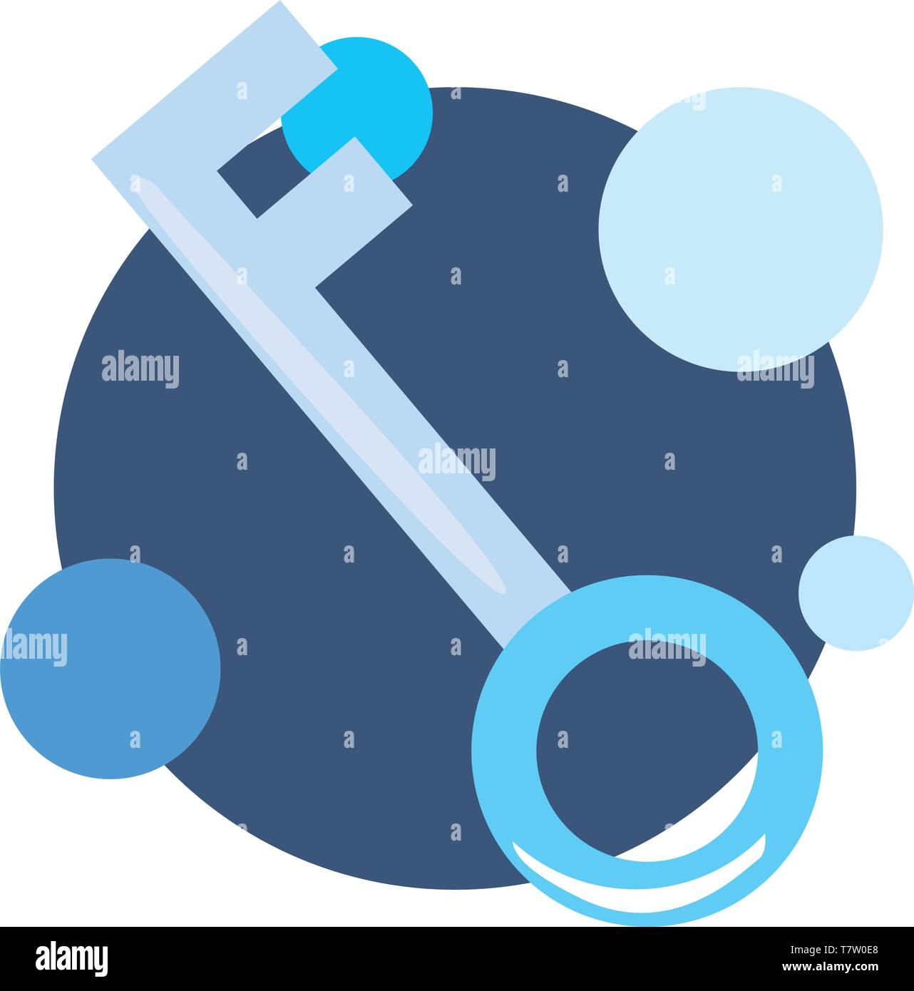 key security icon on white background vector illustration Stock Vector ...