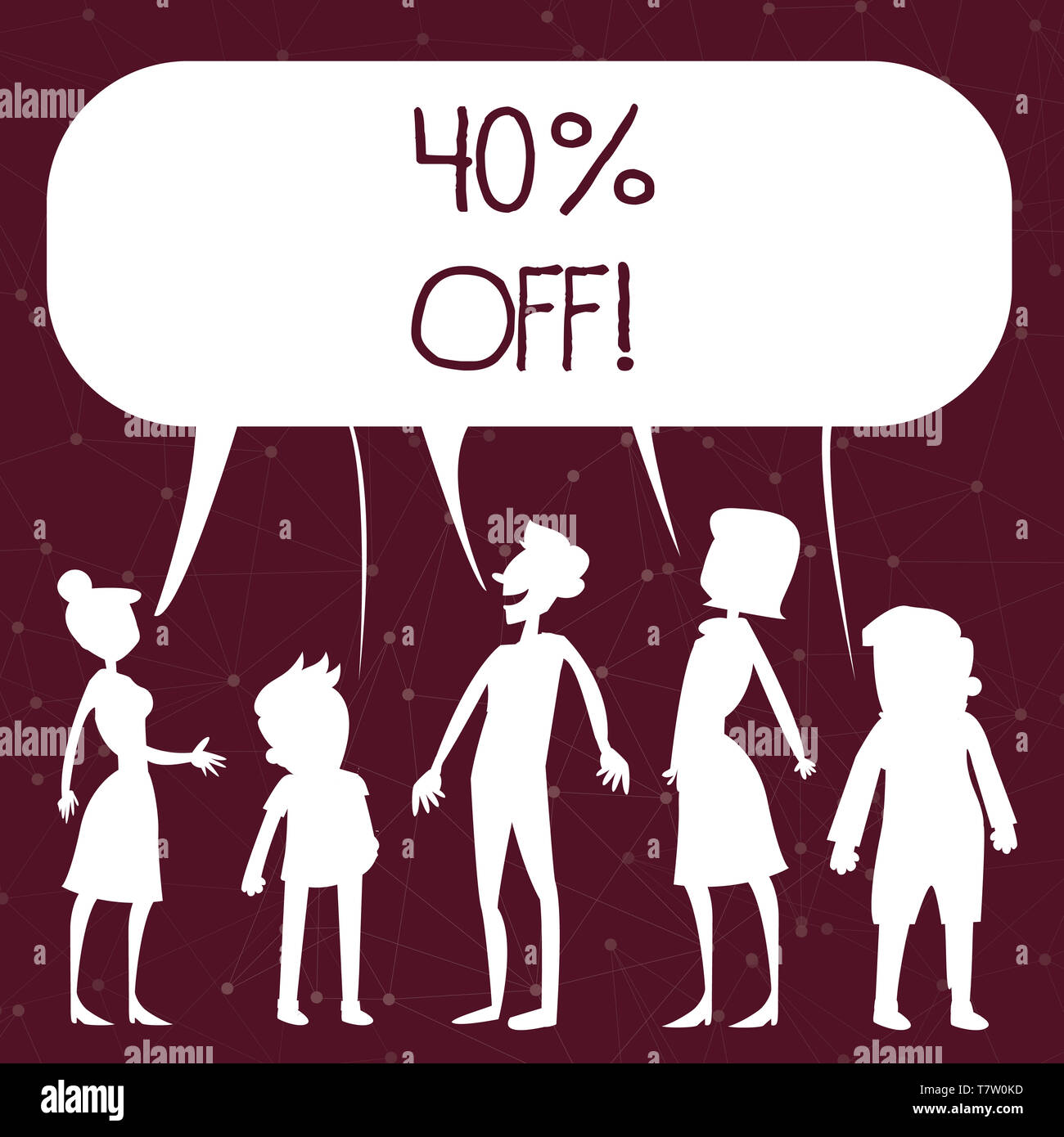 Handwriting text writing 40 Percent Off. Conceptual photo 40 percent ...