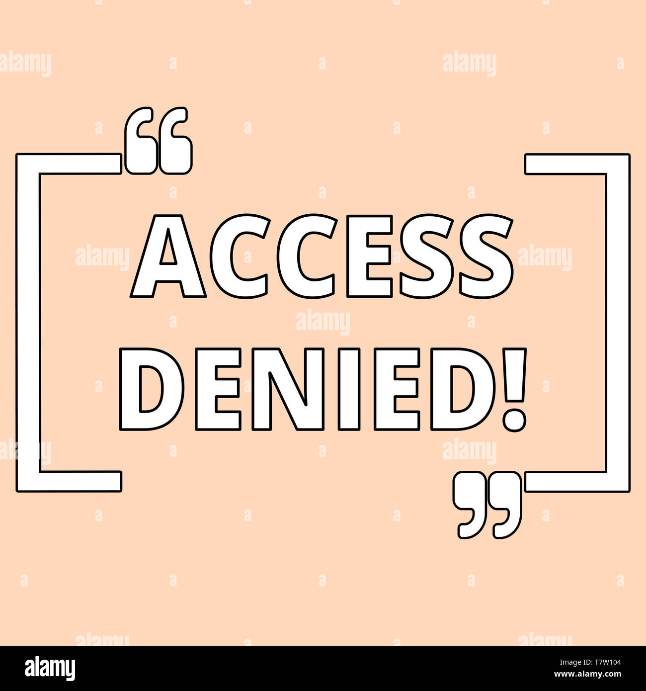 Writing note showing Access Denied. Business concept for error message ...