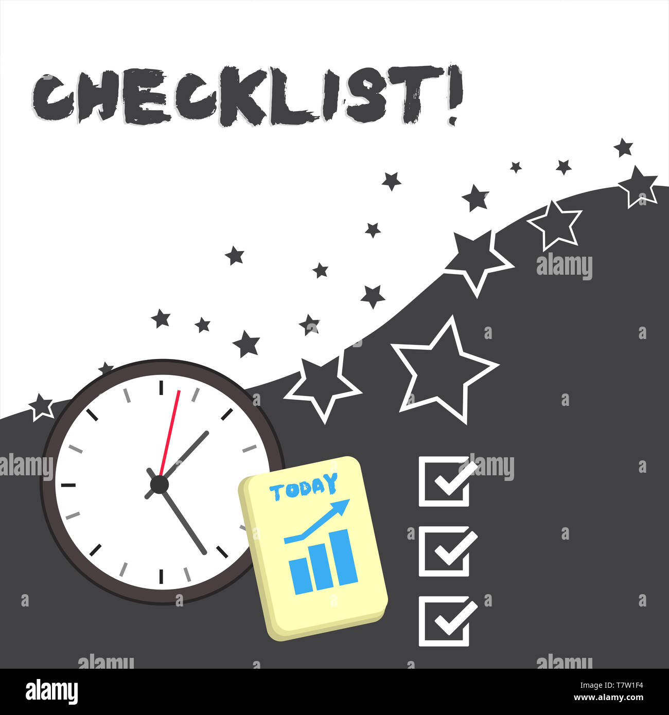 Conceptual hand writing showing Checklist. Concept meaning list items ...