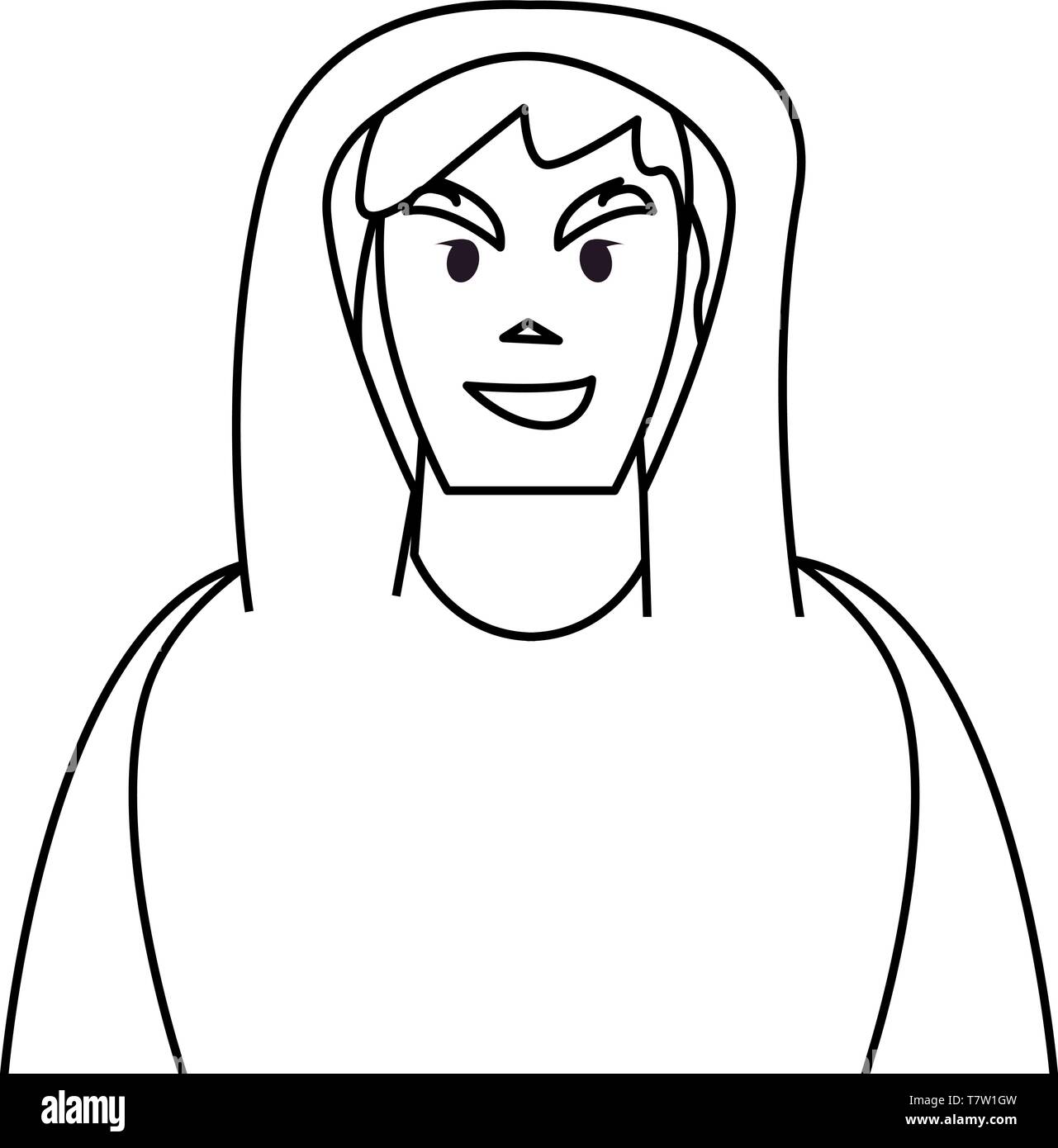 Hacker Man Character Thief Vector Illustration Design Outline Stock Vector Image And Art Alamy