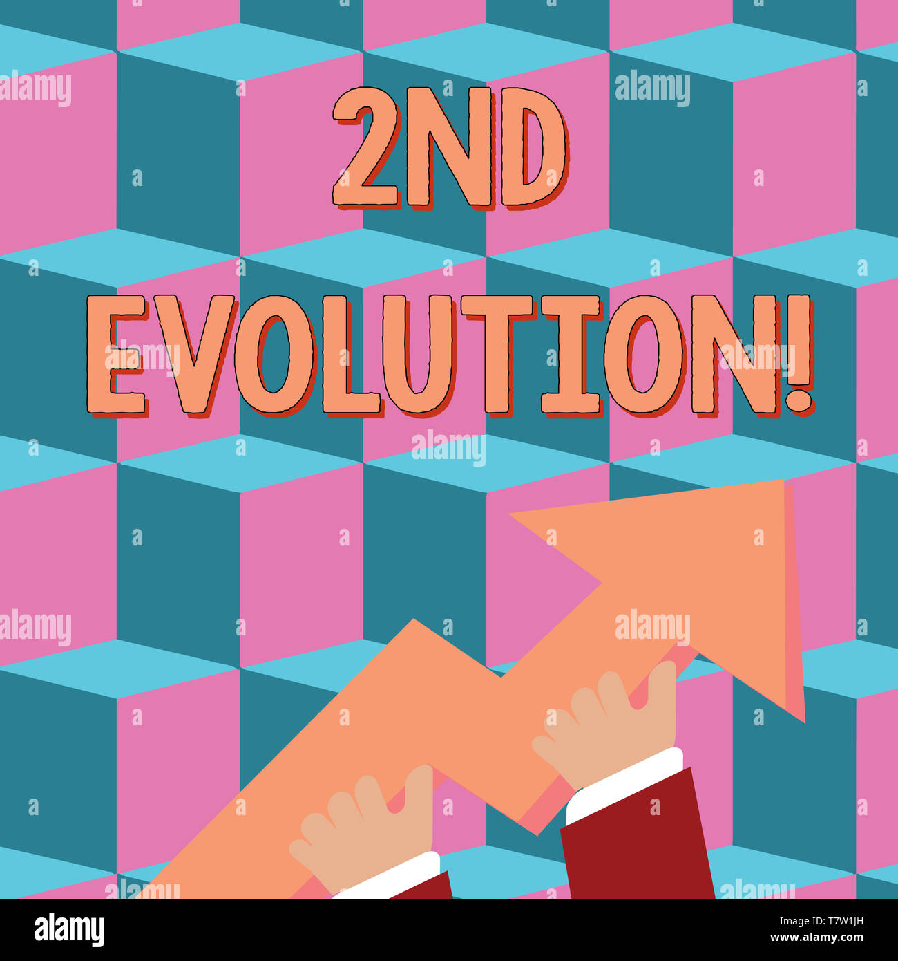 Conceptual hand writing showing 2Nd Evolution. Concept meaning change ...