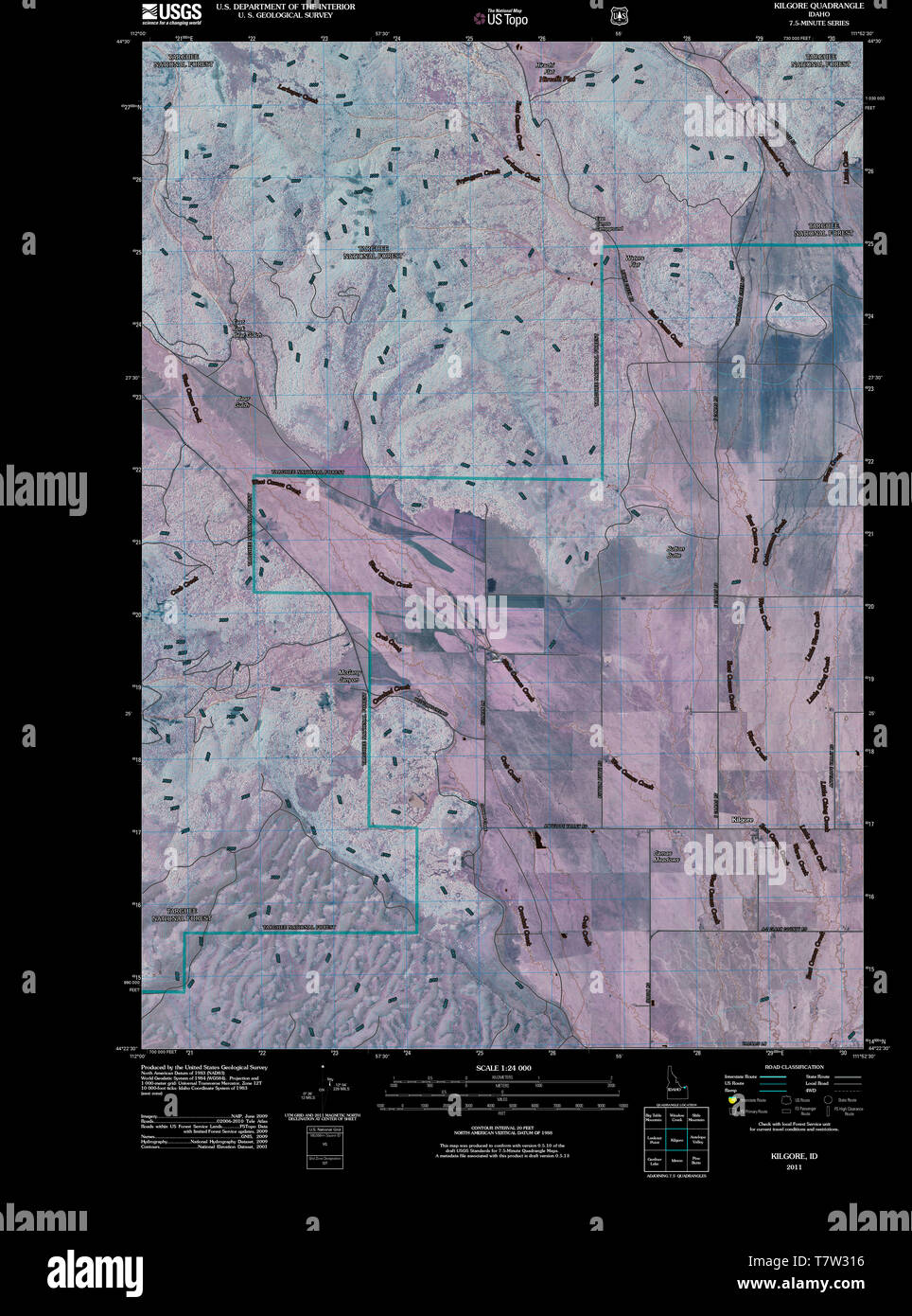 Kilgore idaho map hi-res stock photography and images - Alamy