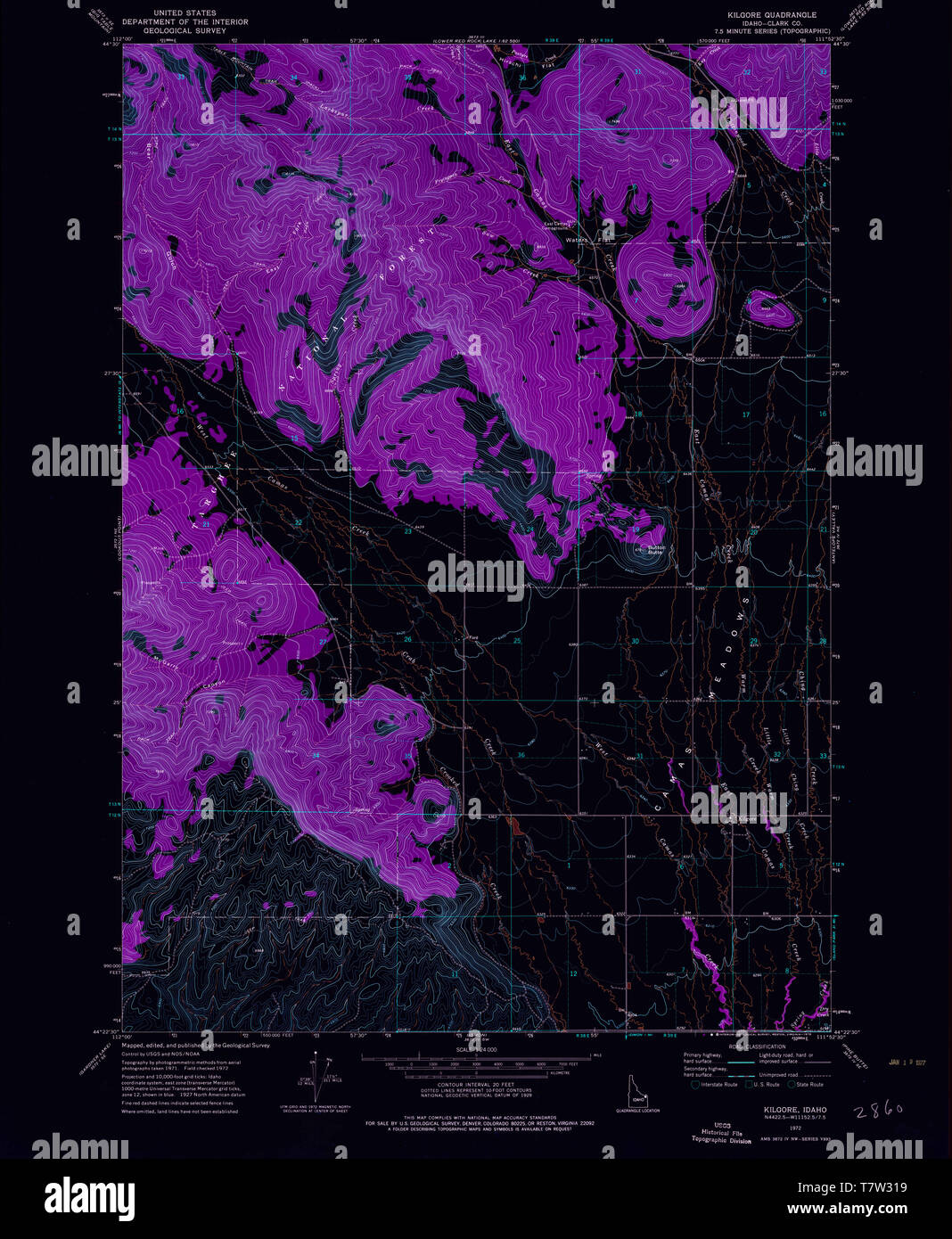Kilgore idaho map hi-res stock photography and images - Alamy