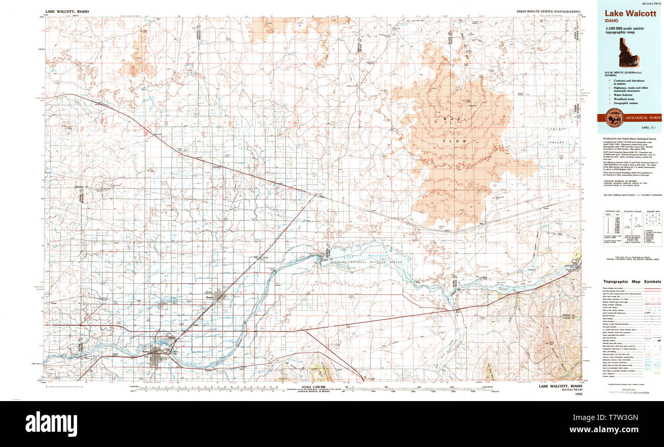 Map of walcott hi-res stock photography and images - Alamy