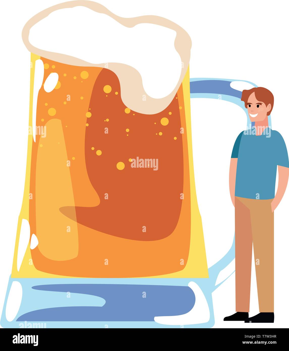 Cartoon dad father day beer hi-res stock photography and images - Alamy