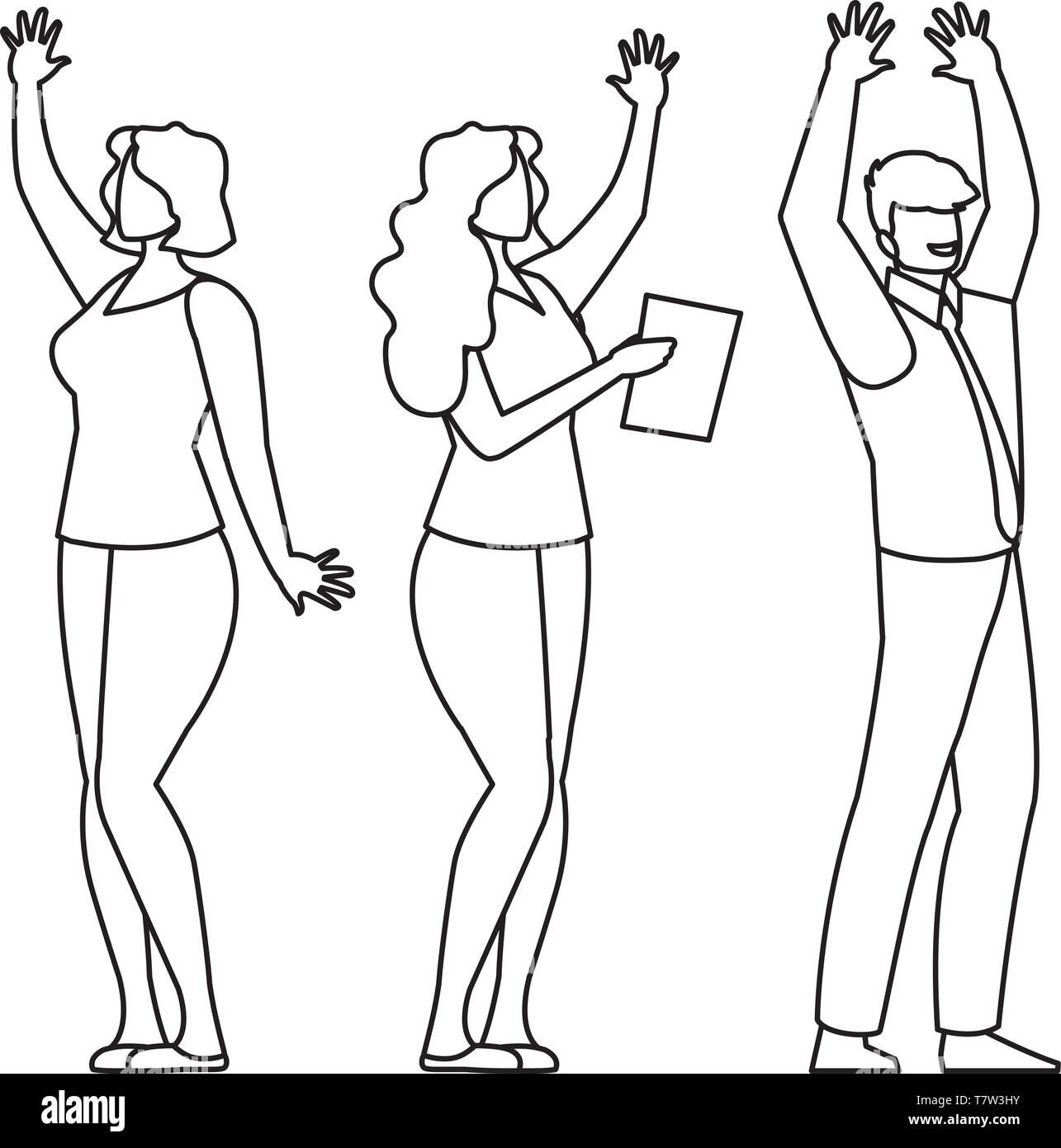 business people teamwork characters vector illustration design Stock ...