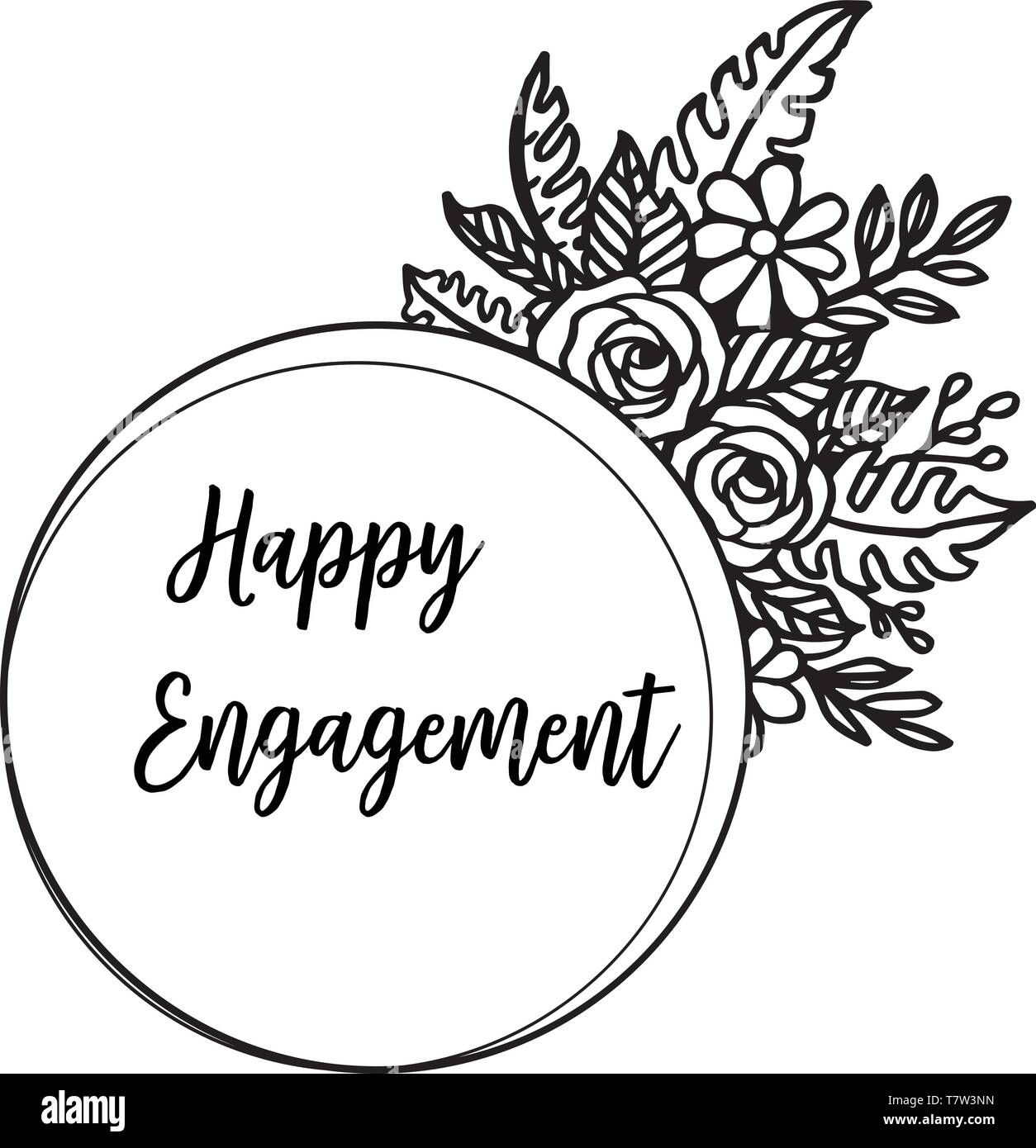 Vector illustration various pattern happy engagement with beautiful ...