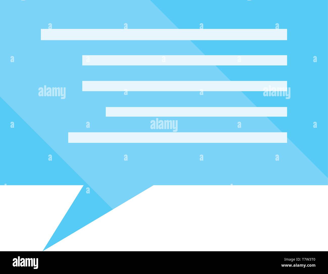 speech bubble message icon on white background vector illustration ...