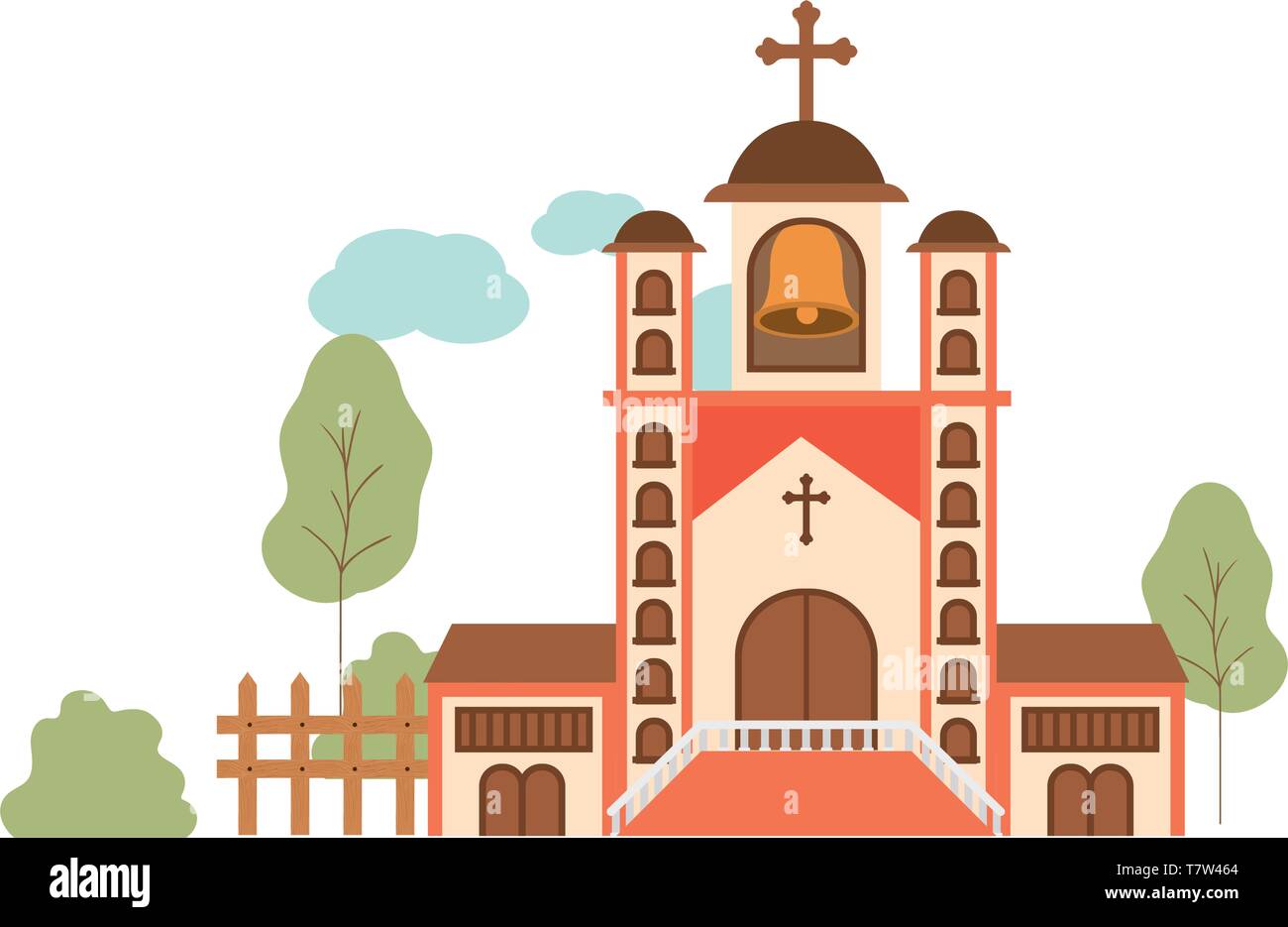 Chapel in landscape Stock Vector Images - Alamy