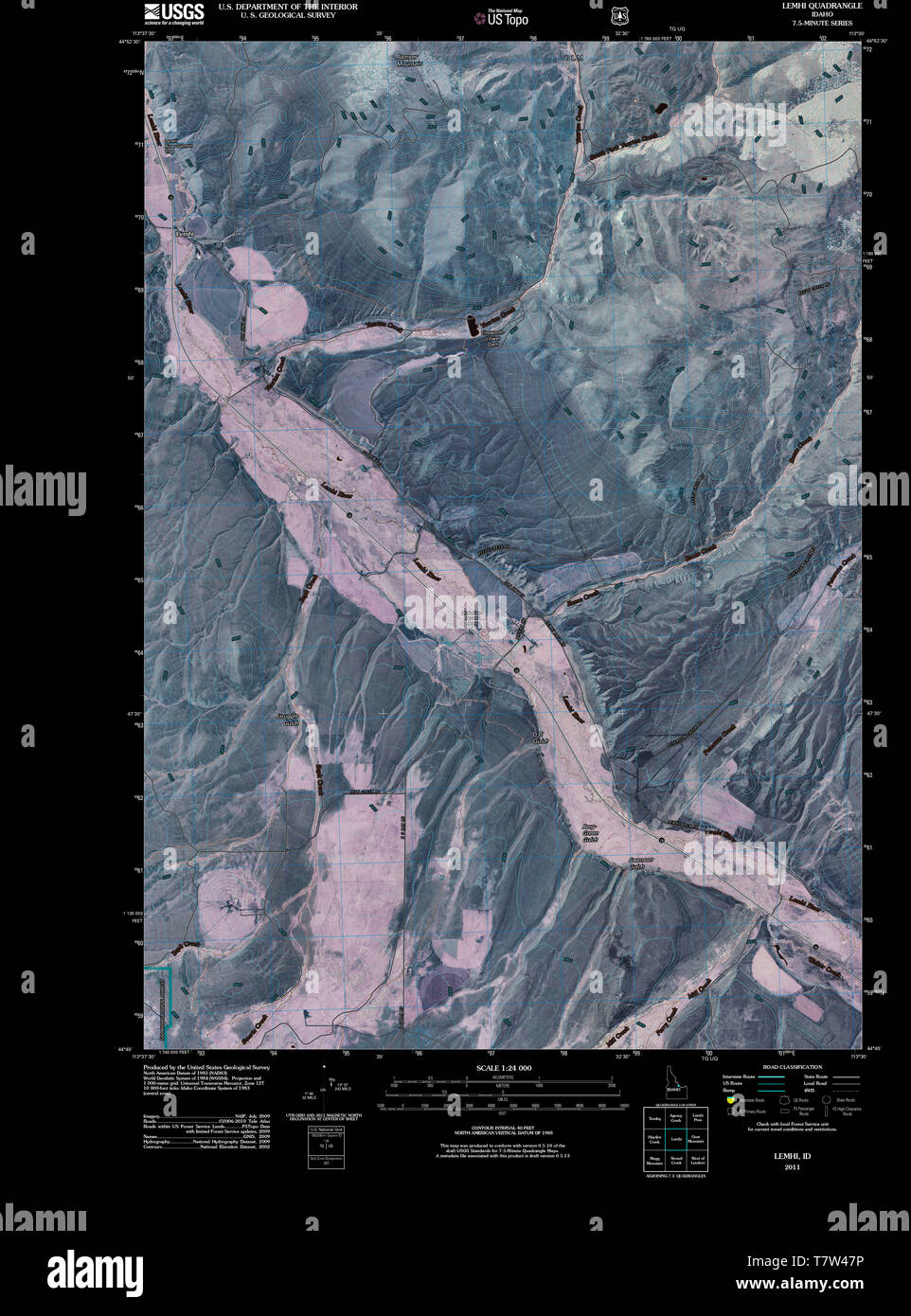 Lemhi idaho map hi-res stock photography and images - Alamy