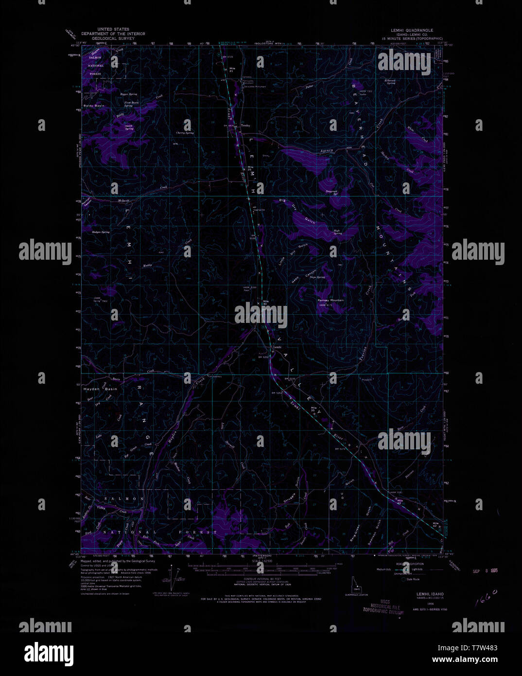 Lemhi idaho map hi-res stock photography and images - Alamy
