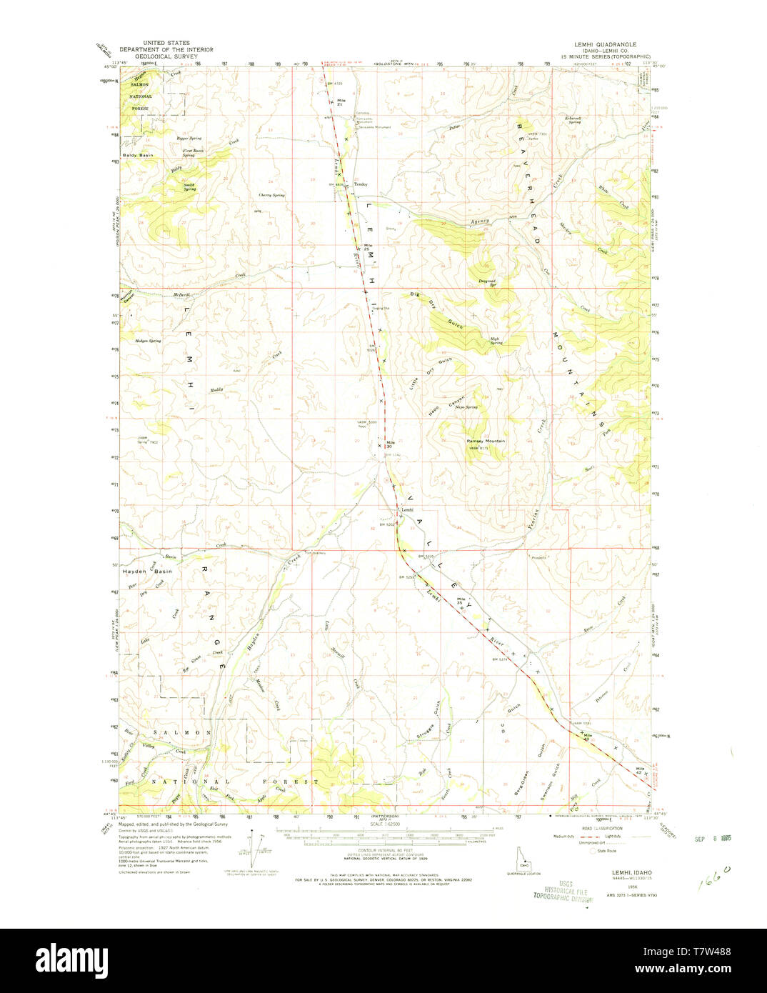 Lemhi map hi-res stock photography and images - Alamy