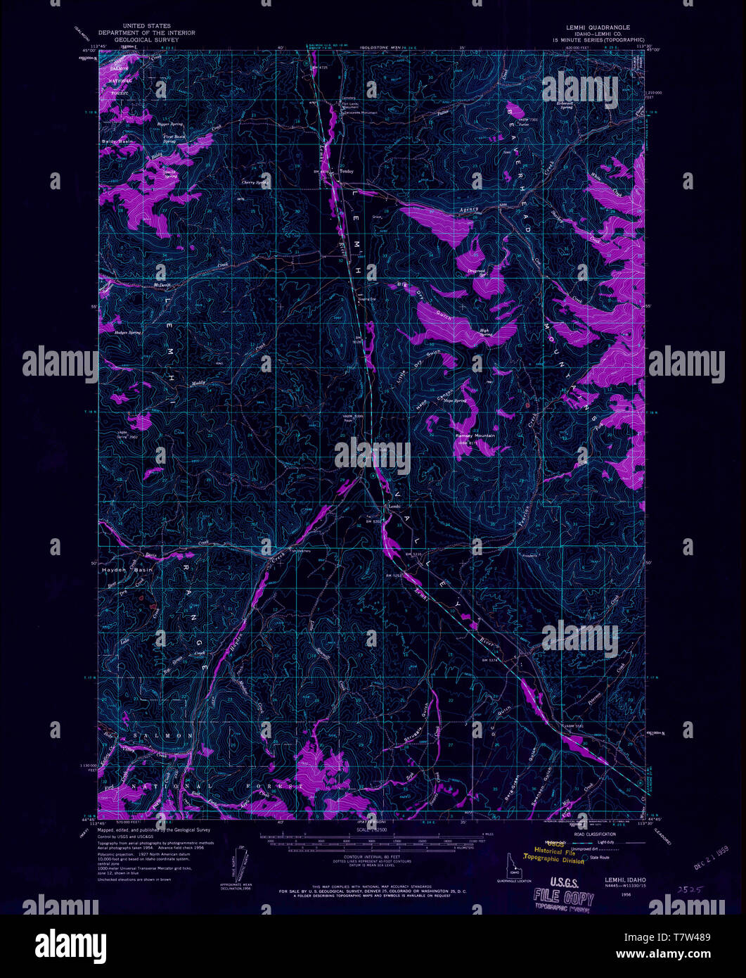 Lemhi idaho map hi-res stock photography and images - Alamy
