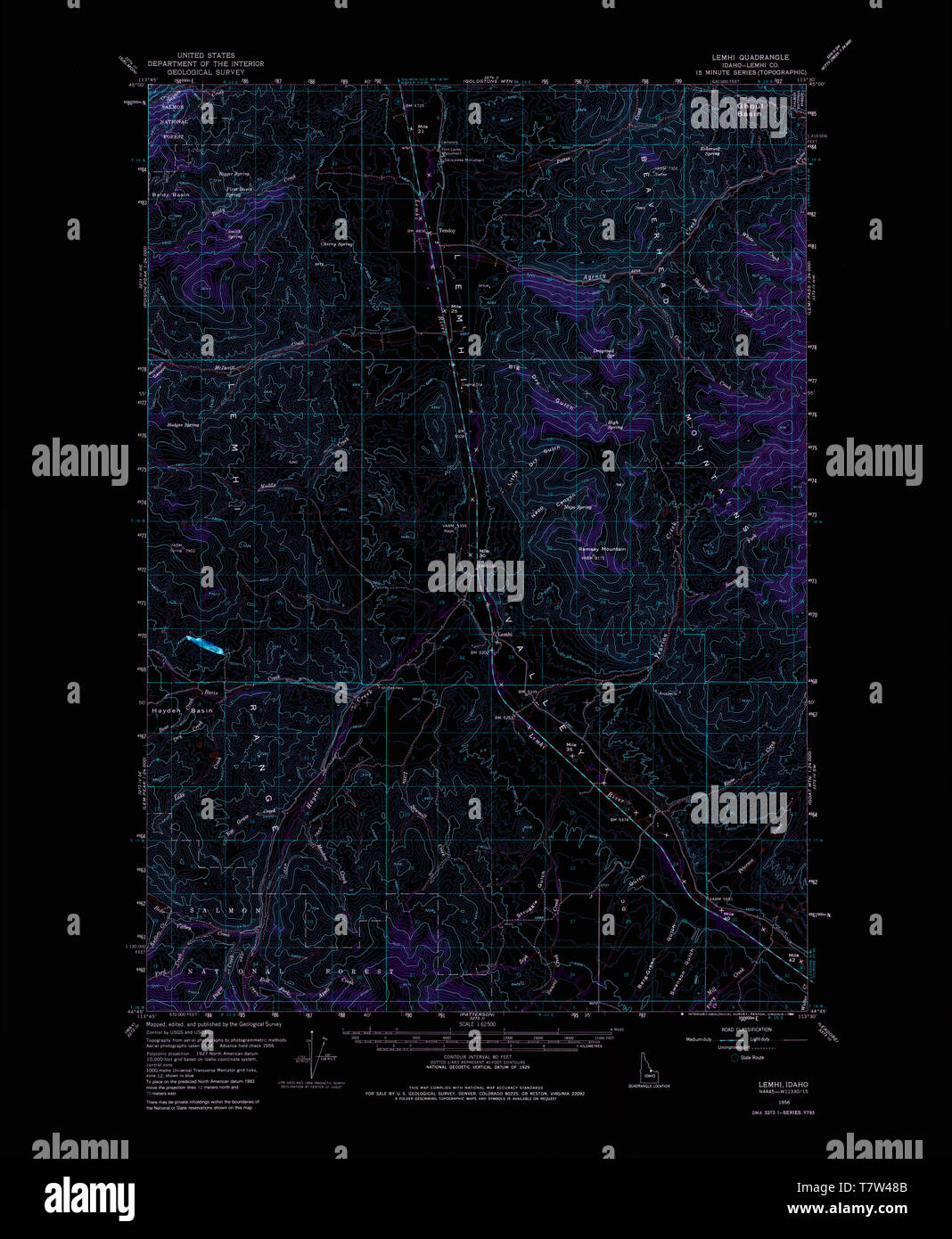 Lemhi idaho map hi-res stock photography and images - Alamy