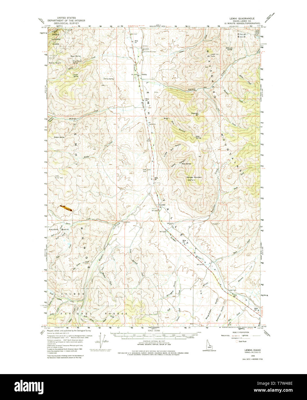 Lemhi map hi-res stock photography and images - Alamy