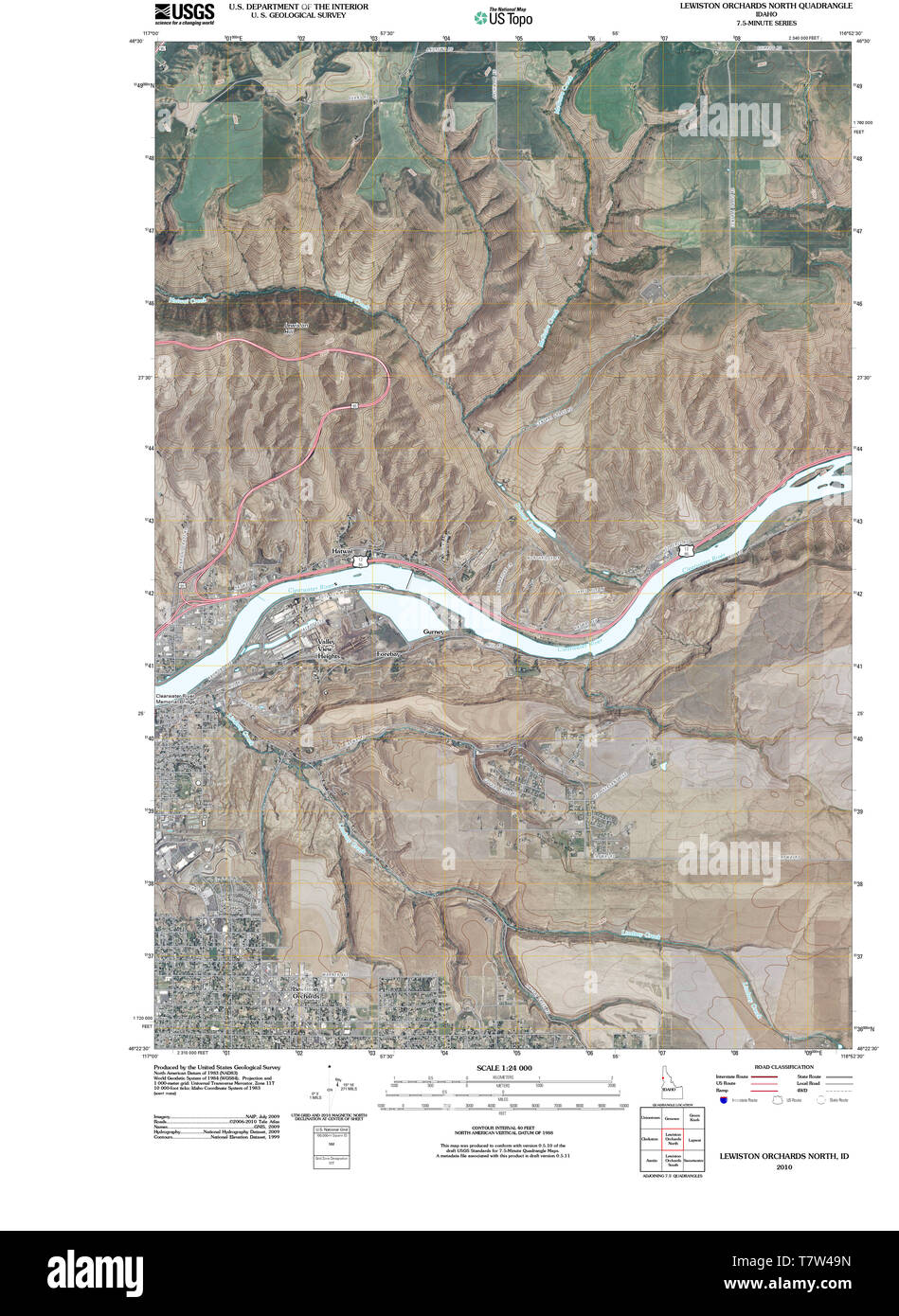Map of lewiston Cut Out Stock Images & Pictures - Alamy