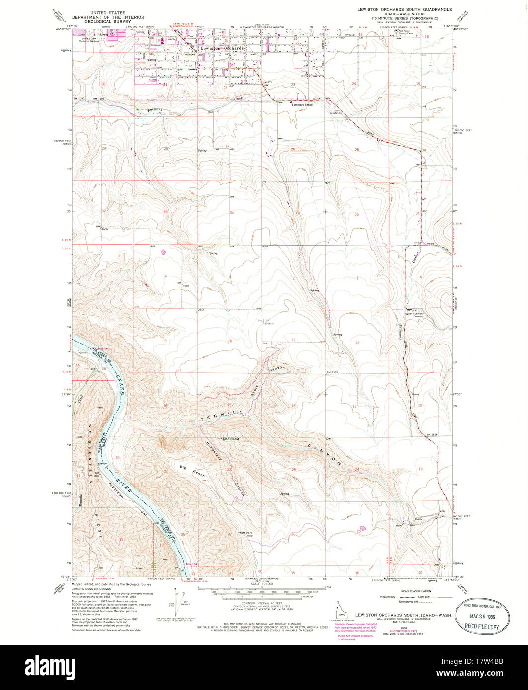 Map of lewiston Cut Out Stock Images & Pictures - Alamy