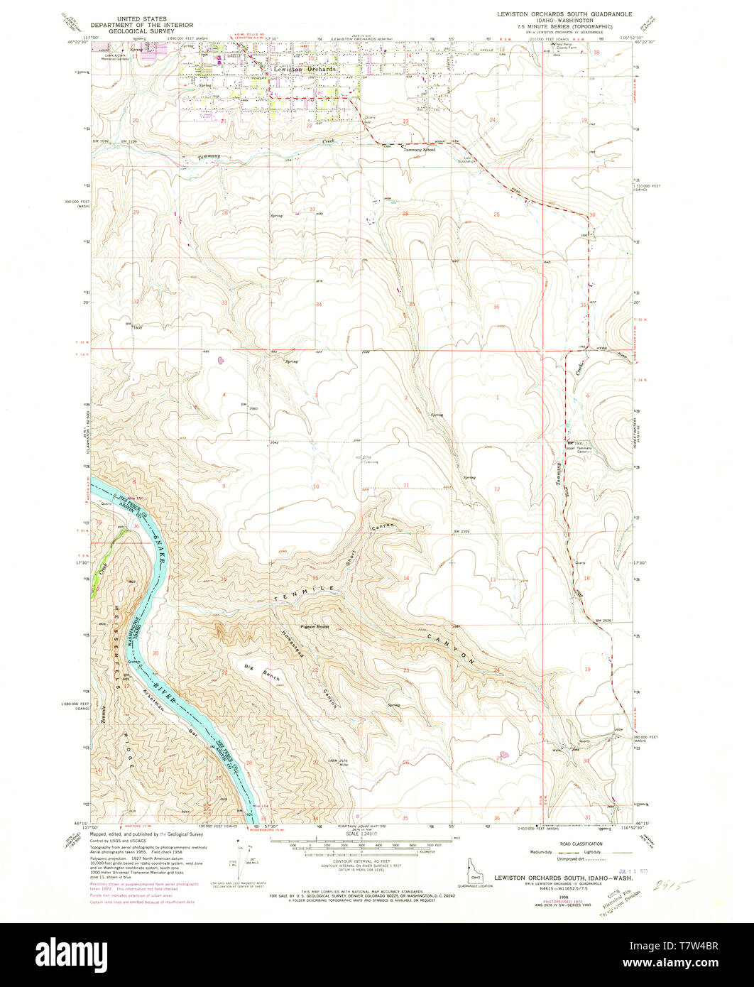 Map of lewiston Cut Out Stock Images & Pictures - Alamy