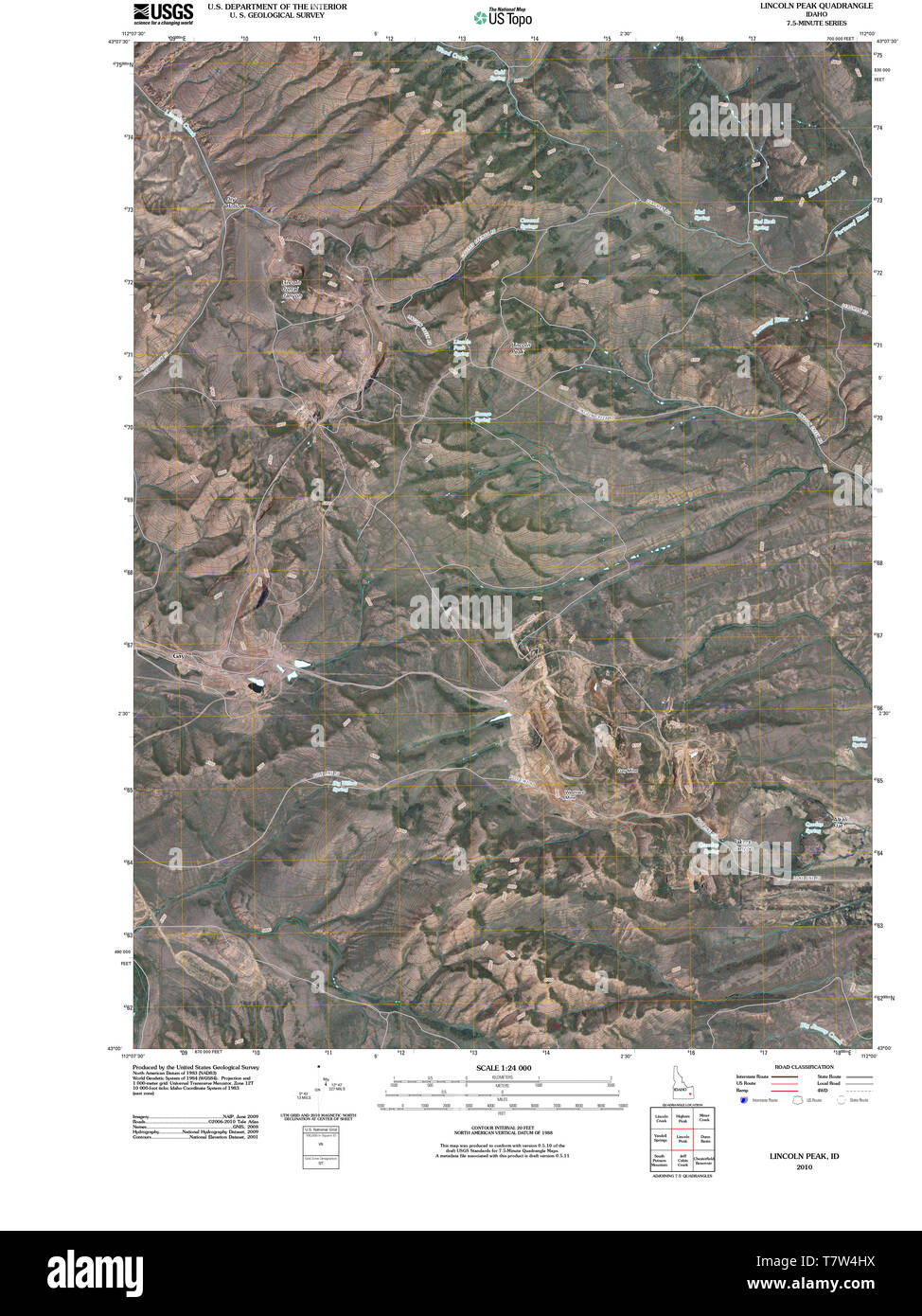 Lincoln idaho map hi-res stock photography and images - Alamy