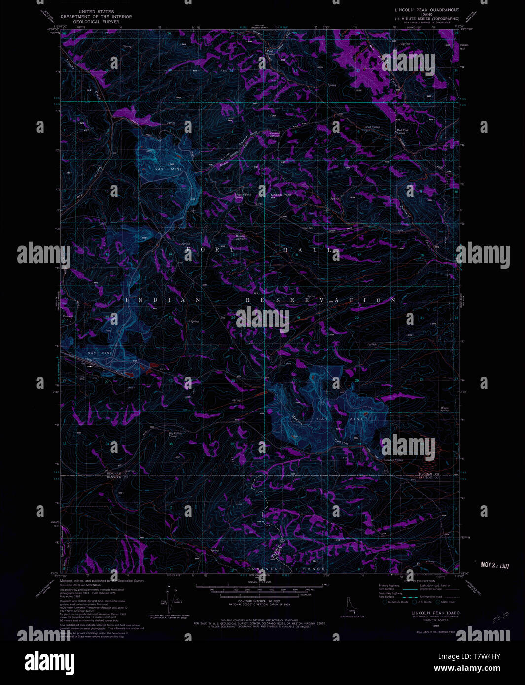 Lincoln idaho map hi-res stock photography and images - Alamy