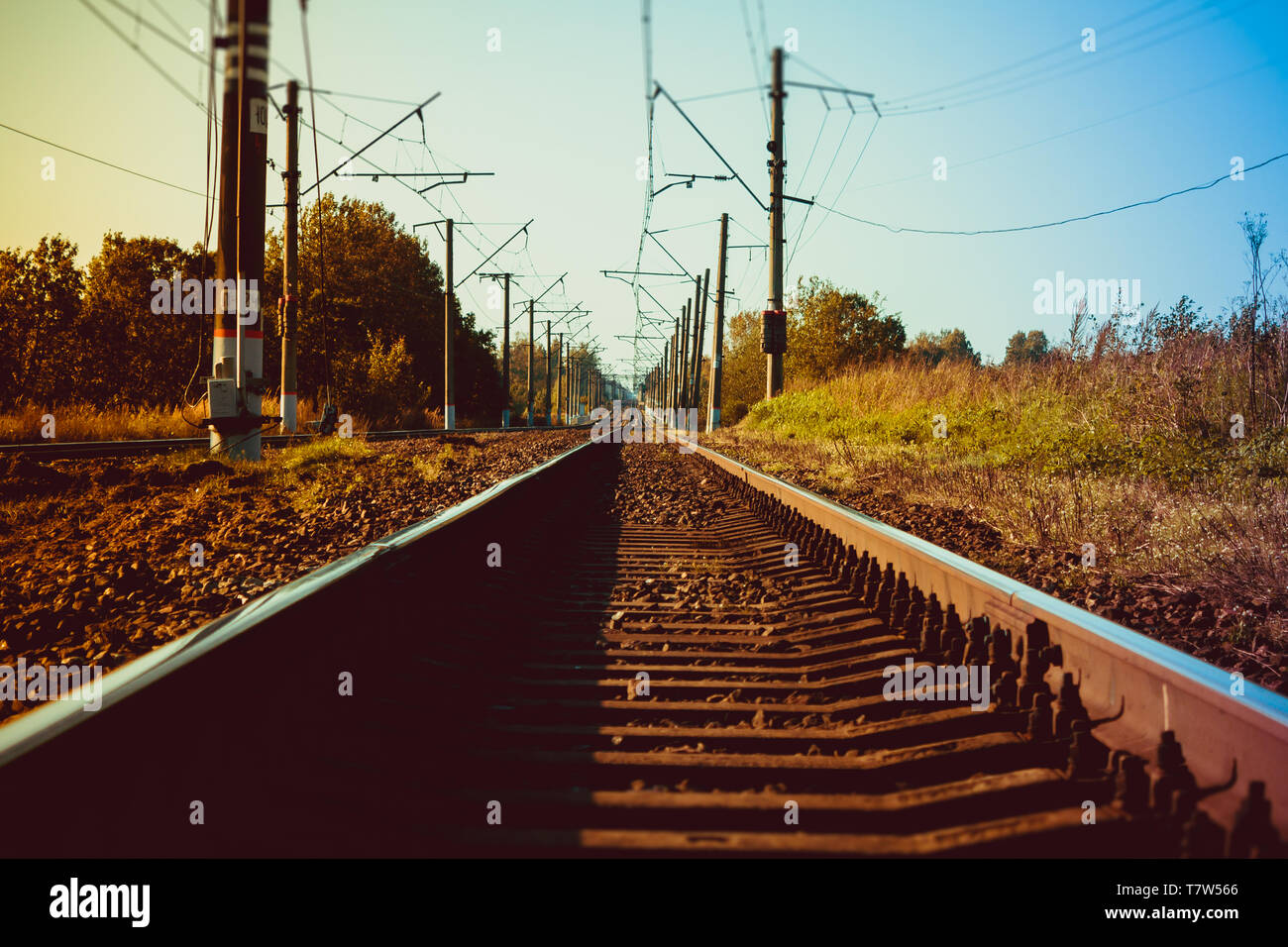 Railway station in the Russian village. Russian railway. Public ...