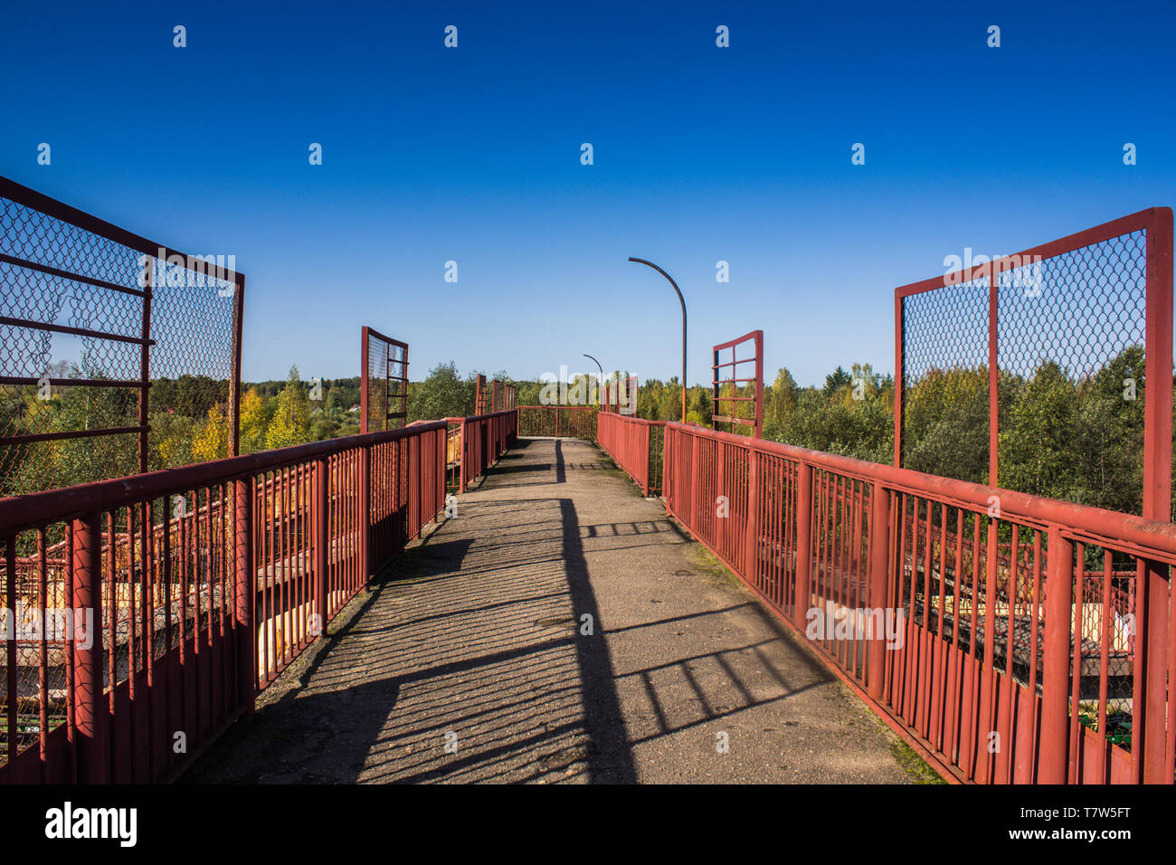 Railway station in the Russian village. Russian railway. Public ...