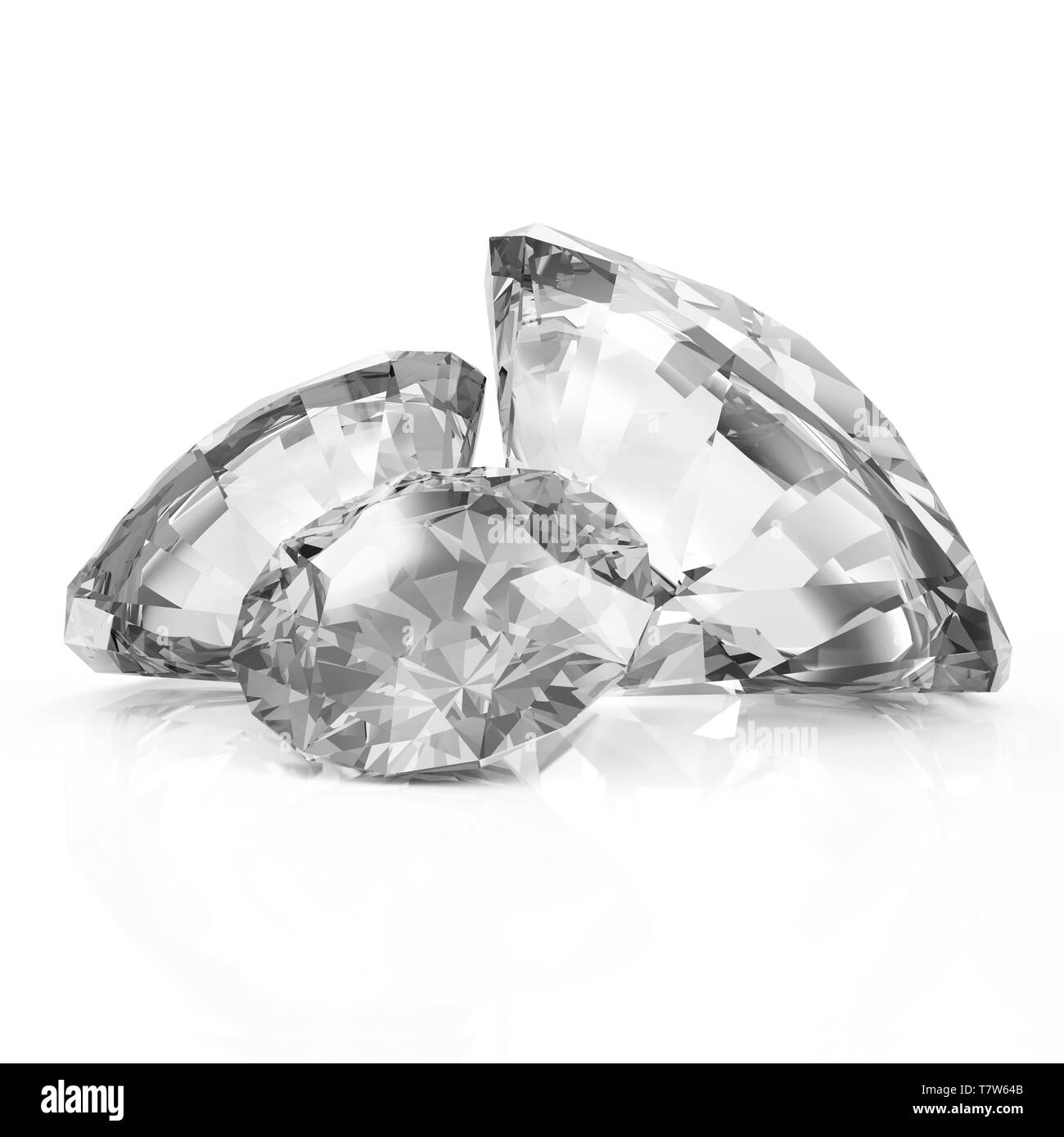 Group of Diamonds isolated on white background Stock Photo - Alamy