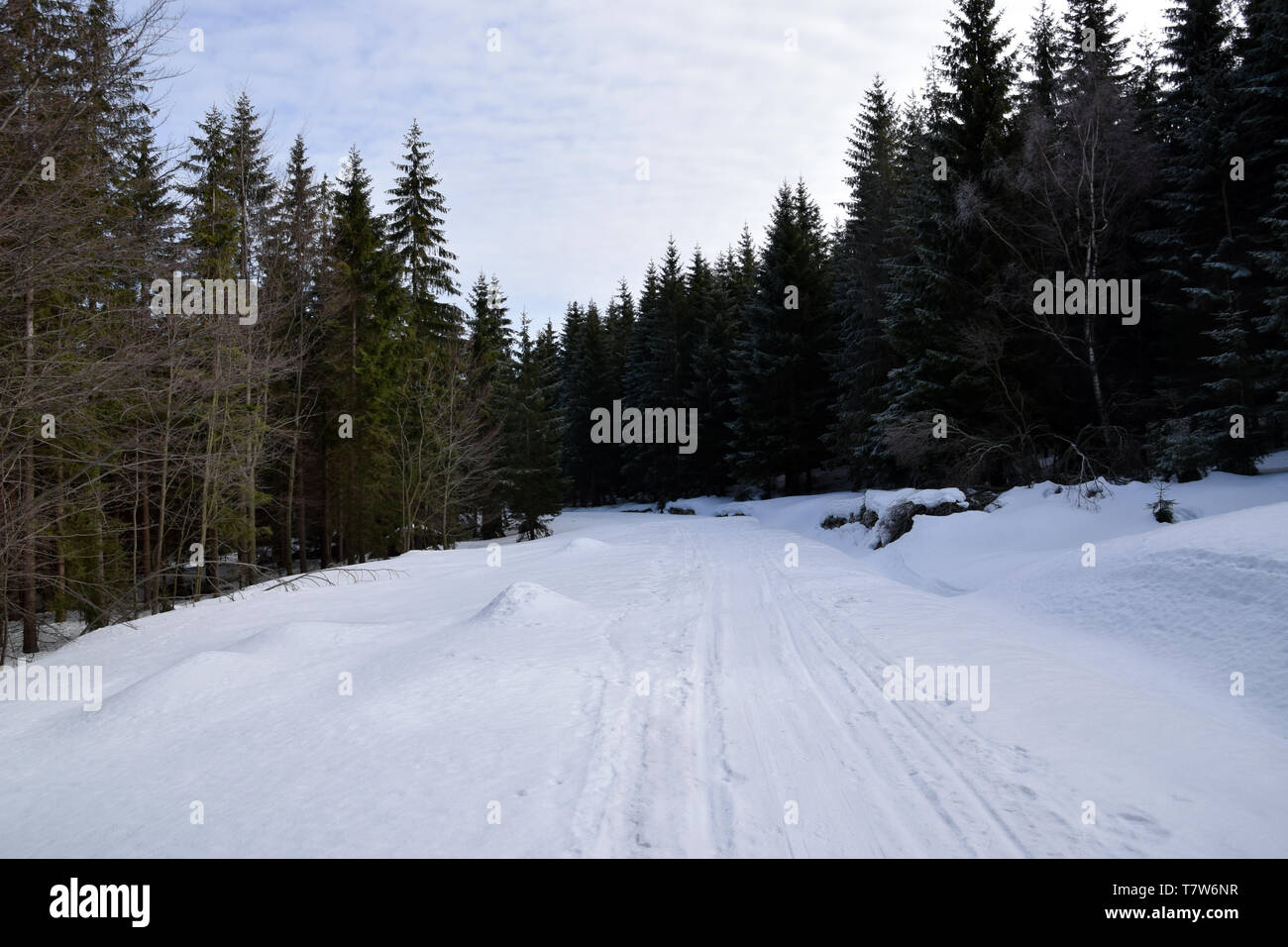 Snow mountain path hi-res stock photography and images - Alamy