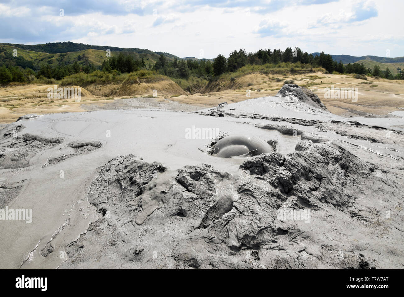 Erupting Mud Volcanoes (Vulcanii Noroiosi) in Berca. Buzau, Romania ...