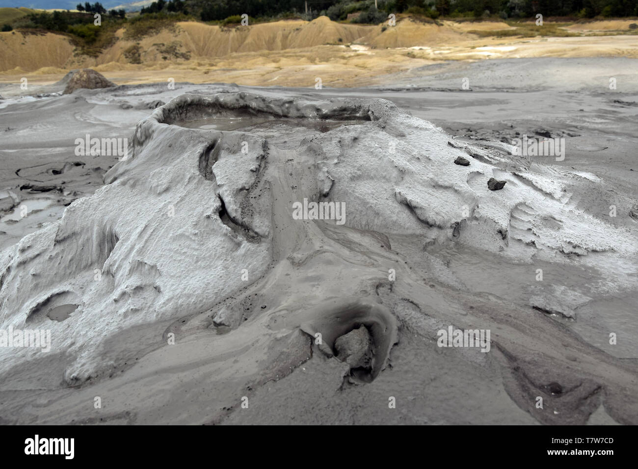 Erupting Mud Volcanoes (Vulcanii Noroiosi) in Berca. Buzau, Romania ...