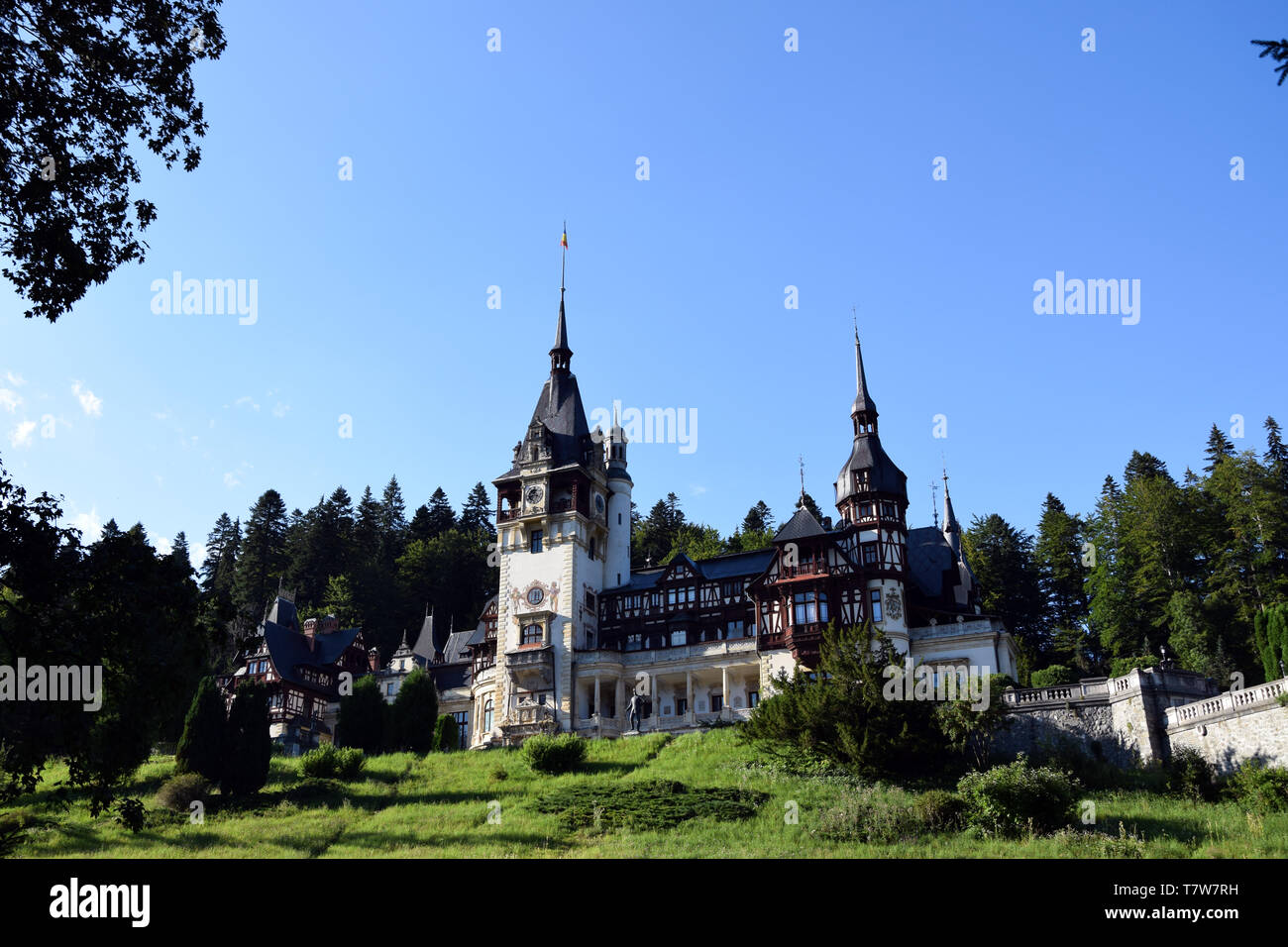 Peles Castle (Castelul Peles), Sinaia near Brasov, Romania Stock Photo ...